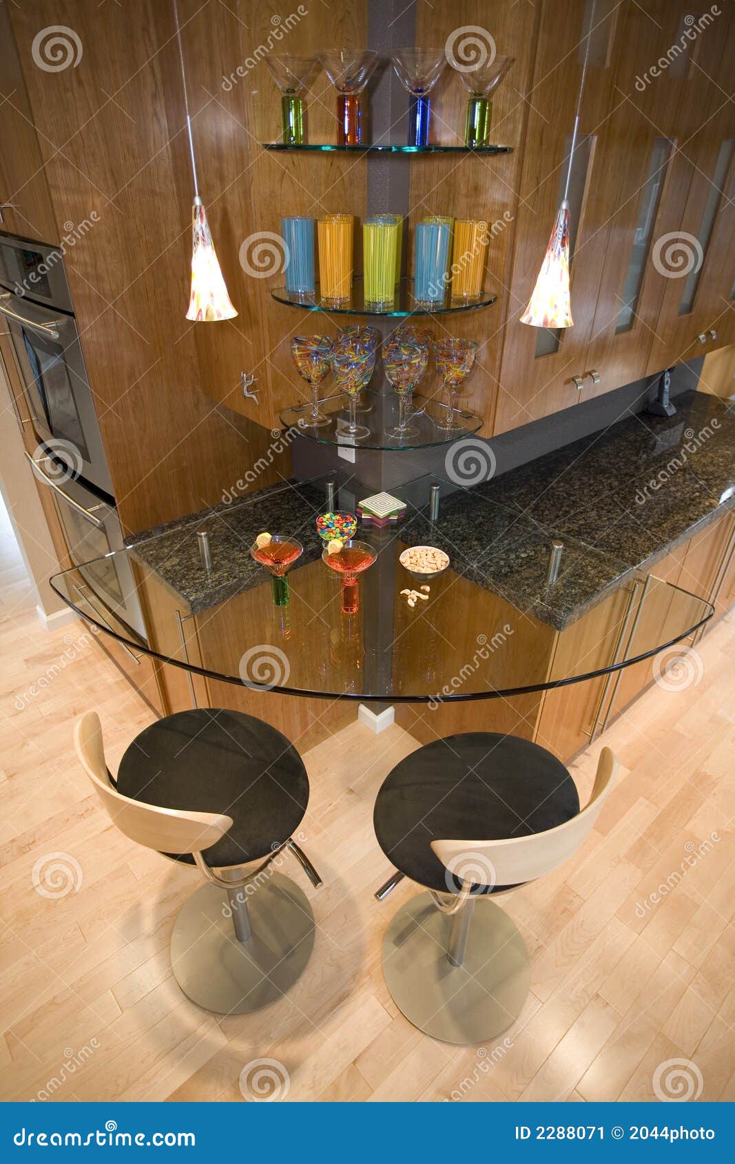 Super Modern Contemporary Bar Stock Image - Image of cooking, house ...