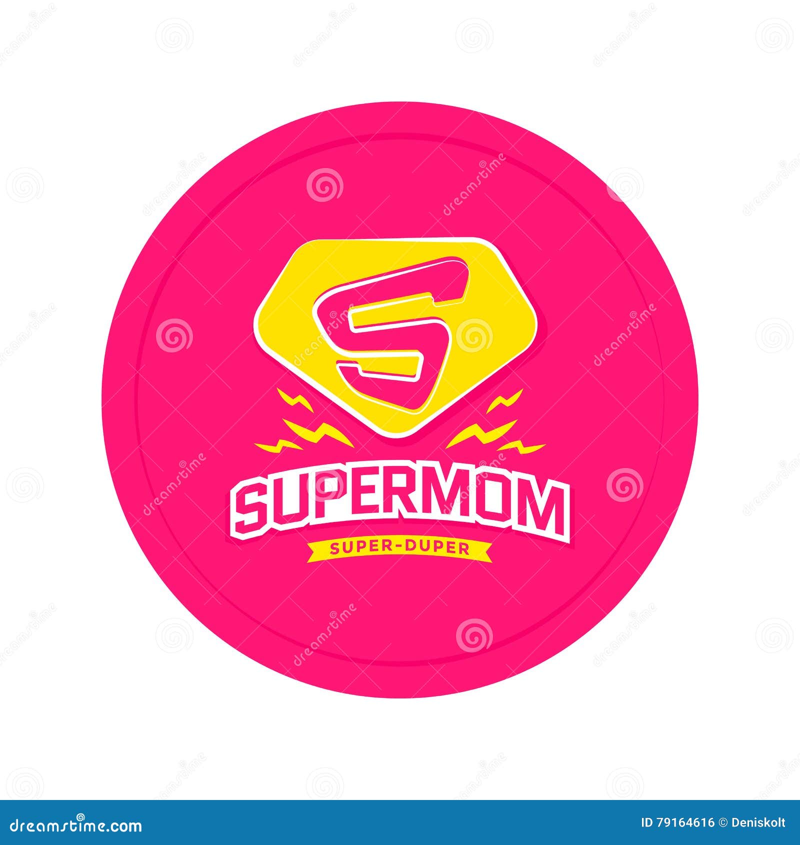 Super mom emblem stock vector. Illustration of team, label - 79164616