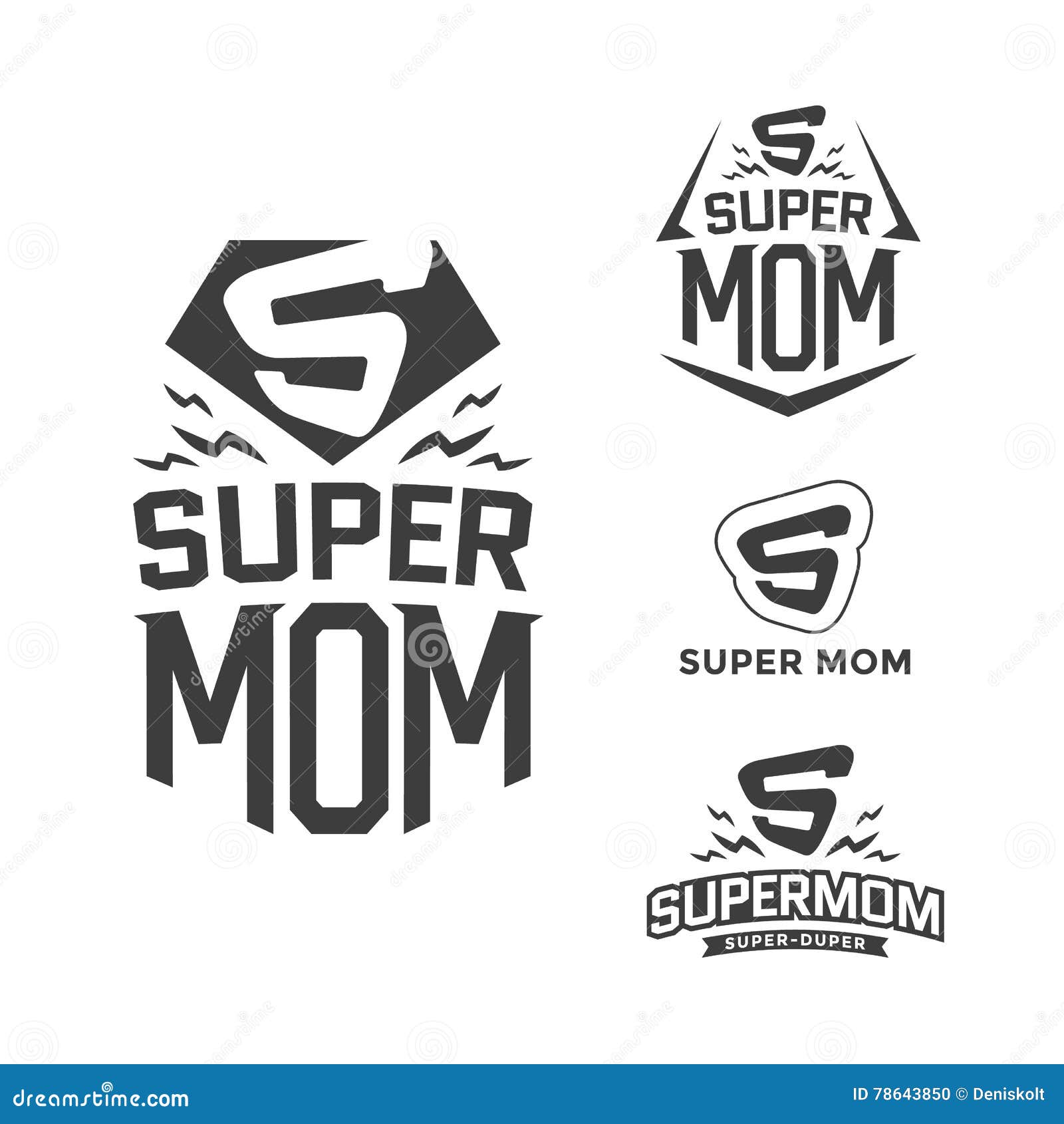 Super mom emblem stock vector. Illustration of strong - 78643850