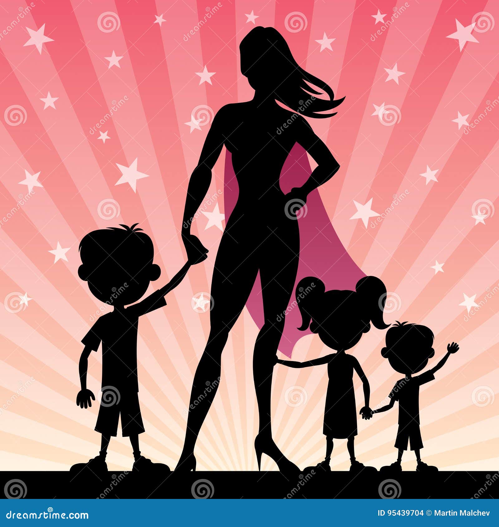 Super Mom 2 stock vector. Illustration of design, mother - 95439704