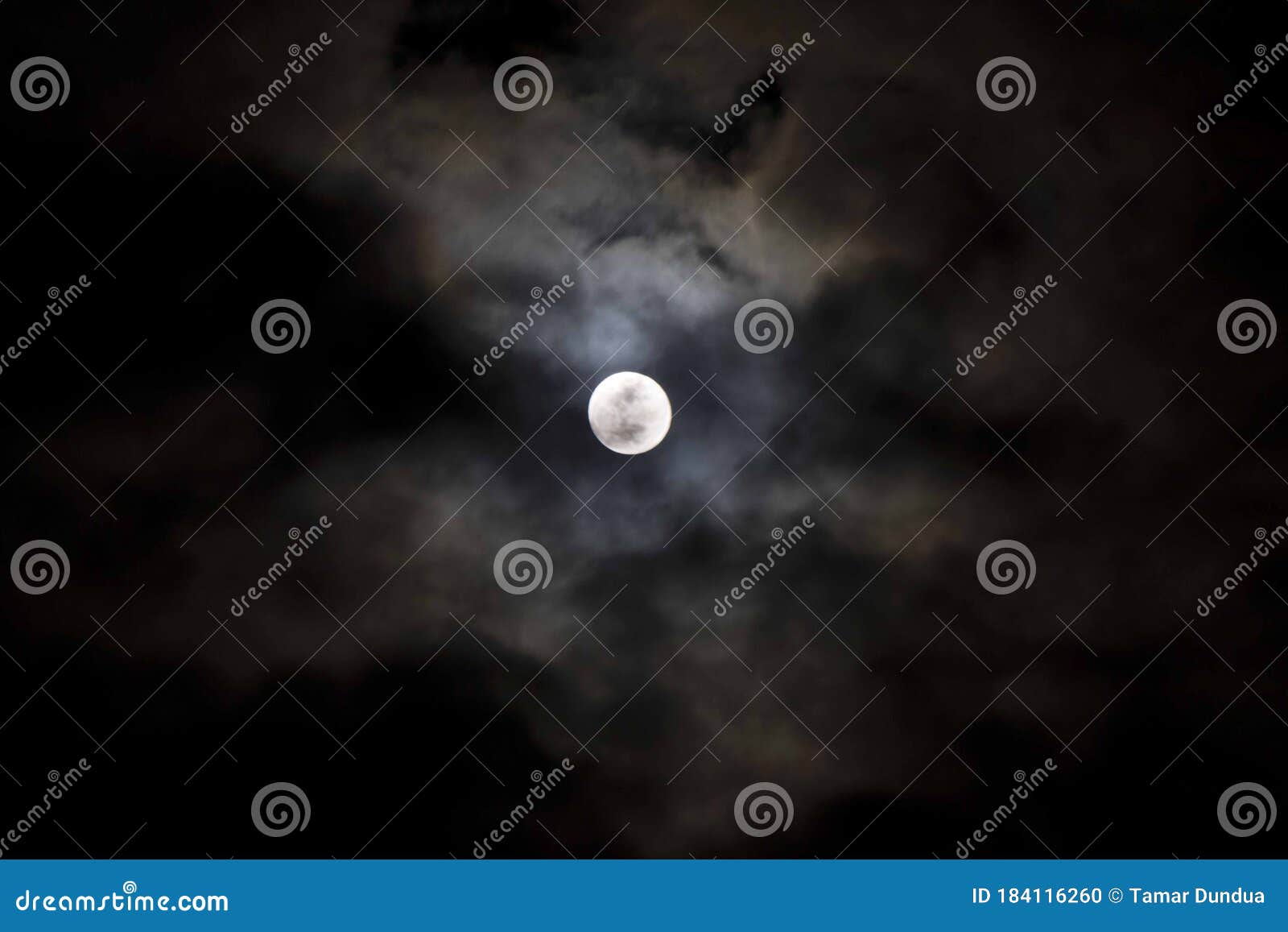 Super Moon in the Night Sky and Clouds Stock Photo - Image of dark ...