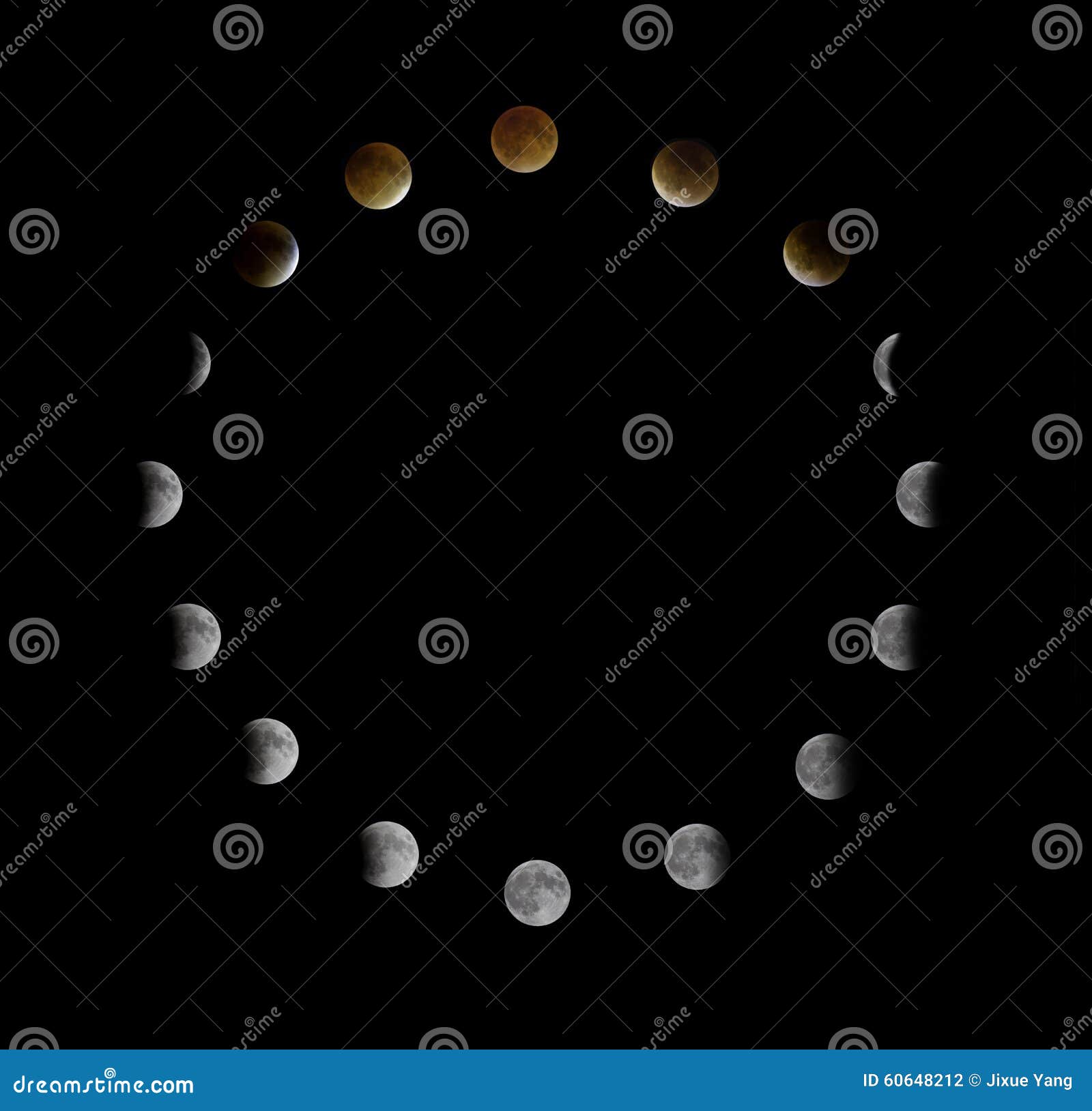 Super Moon Series stock photo. Image of eclipse, dark - 60648212