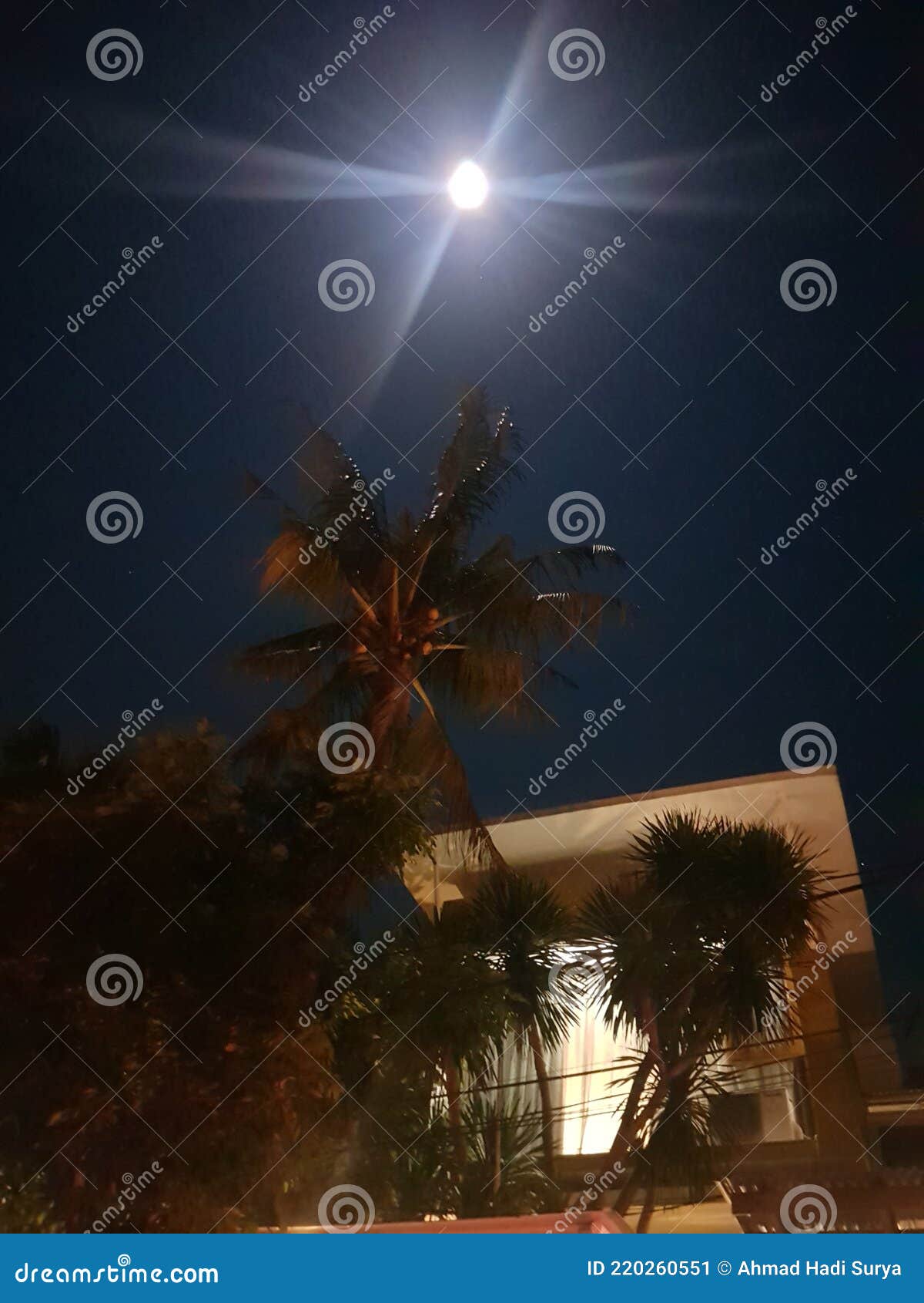 Super Night Full Moon stock image. Image of lighting - 220260551