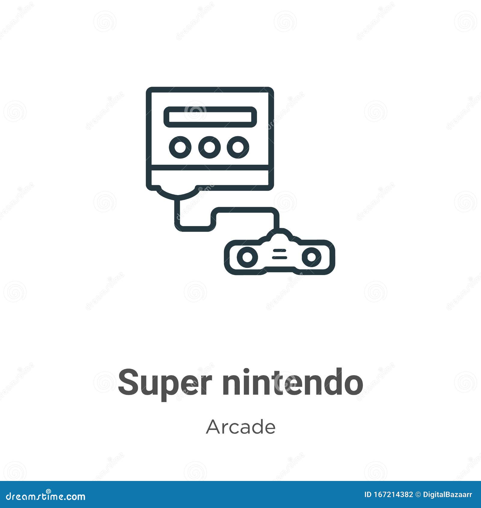 Super Nintendo Outline Vector Icon. Thin Line Black Super Nintendo Icon ...