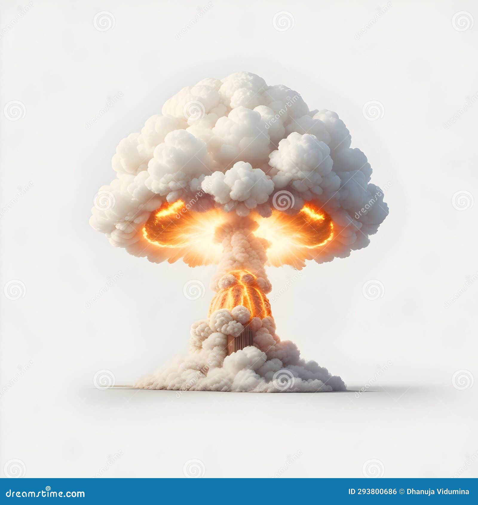 Super nuclear explosion stock illustration. Illustration of light ...