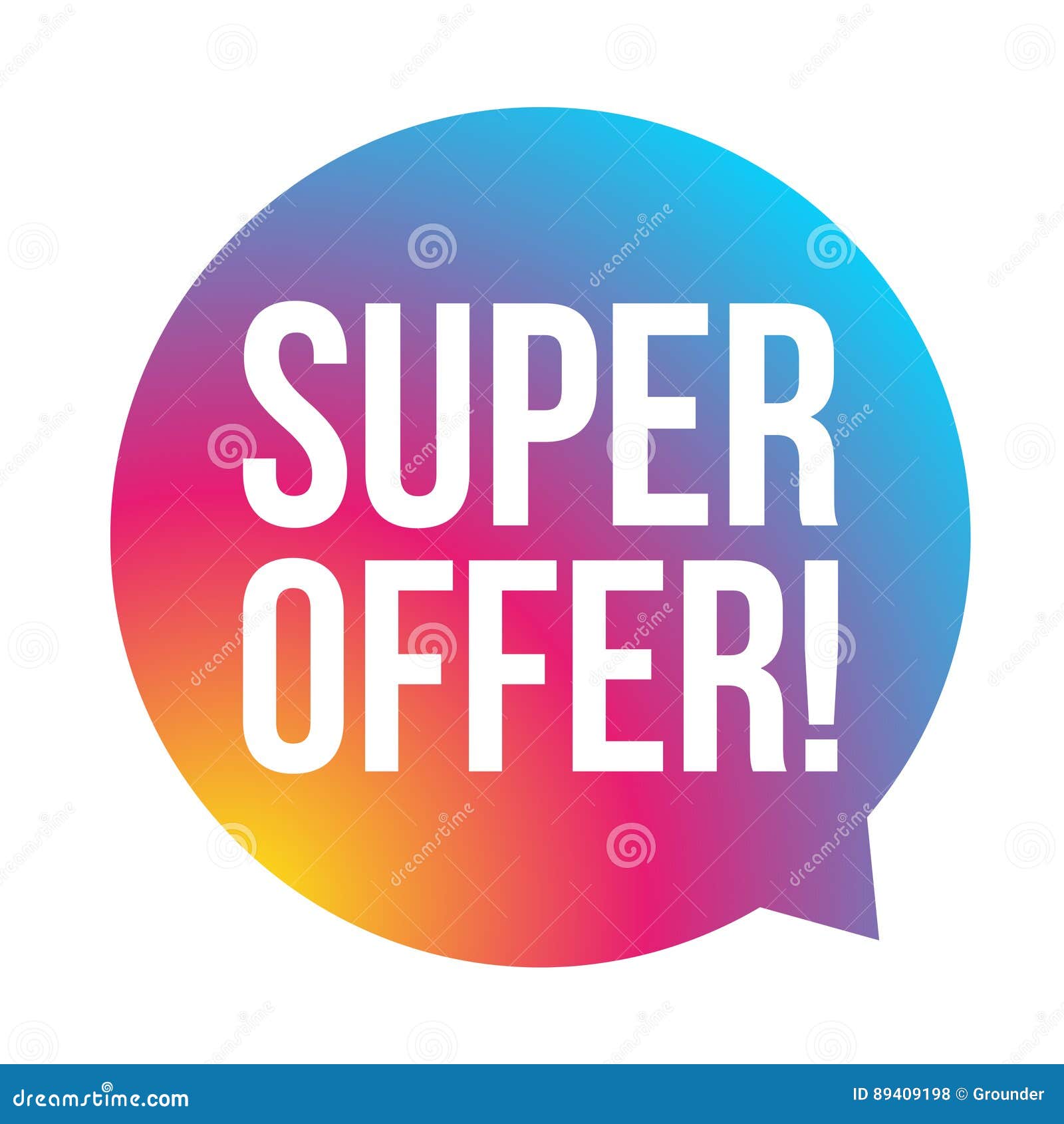 Super Offer Sticker Speech Bubble Stock Vector - Illustration of sale ...