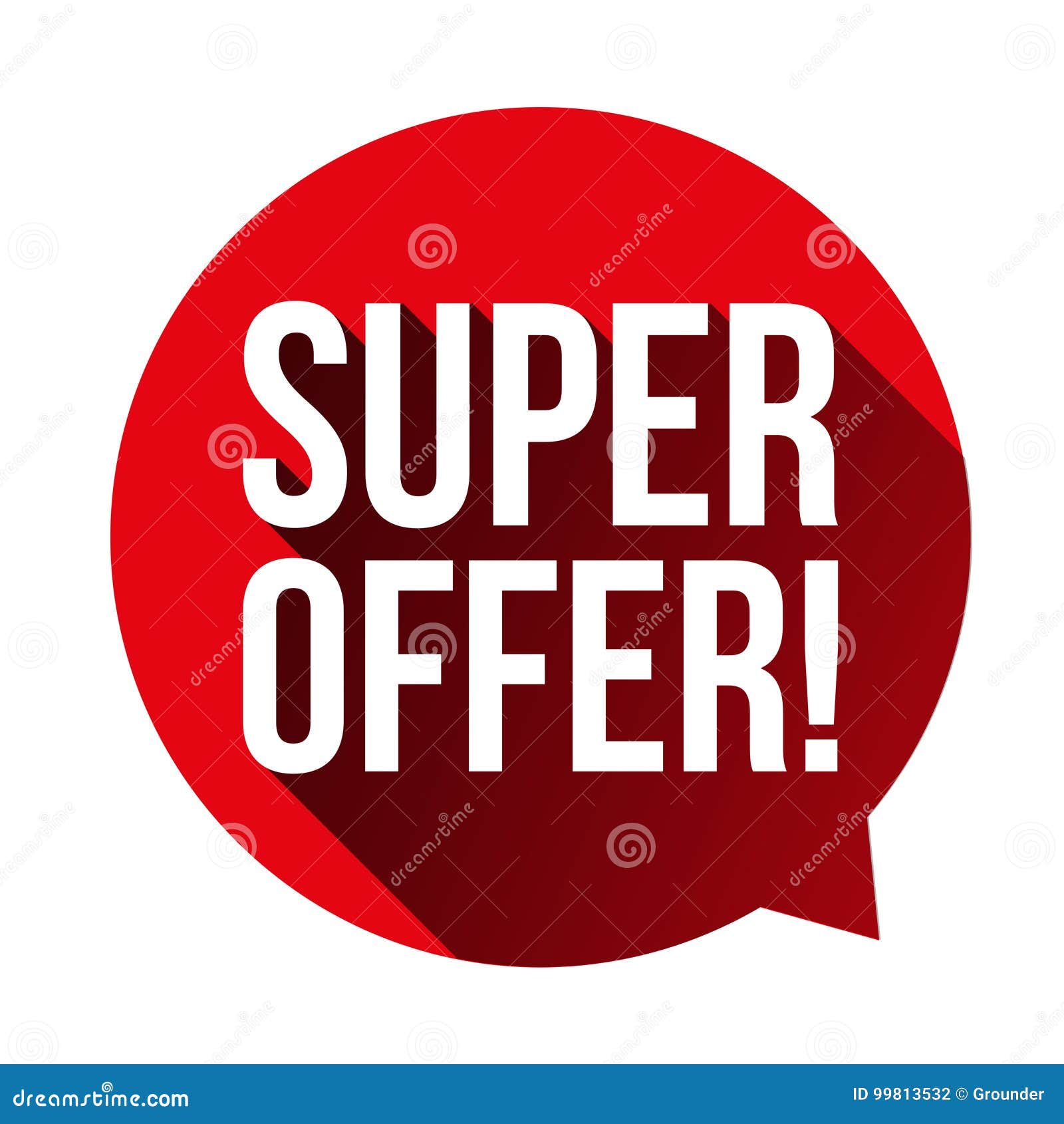 Super Offer Sticker Speech Bubble Red Stock Vector - Illustration of ...