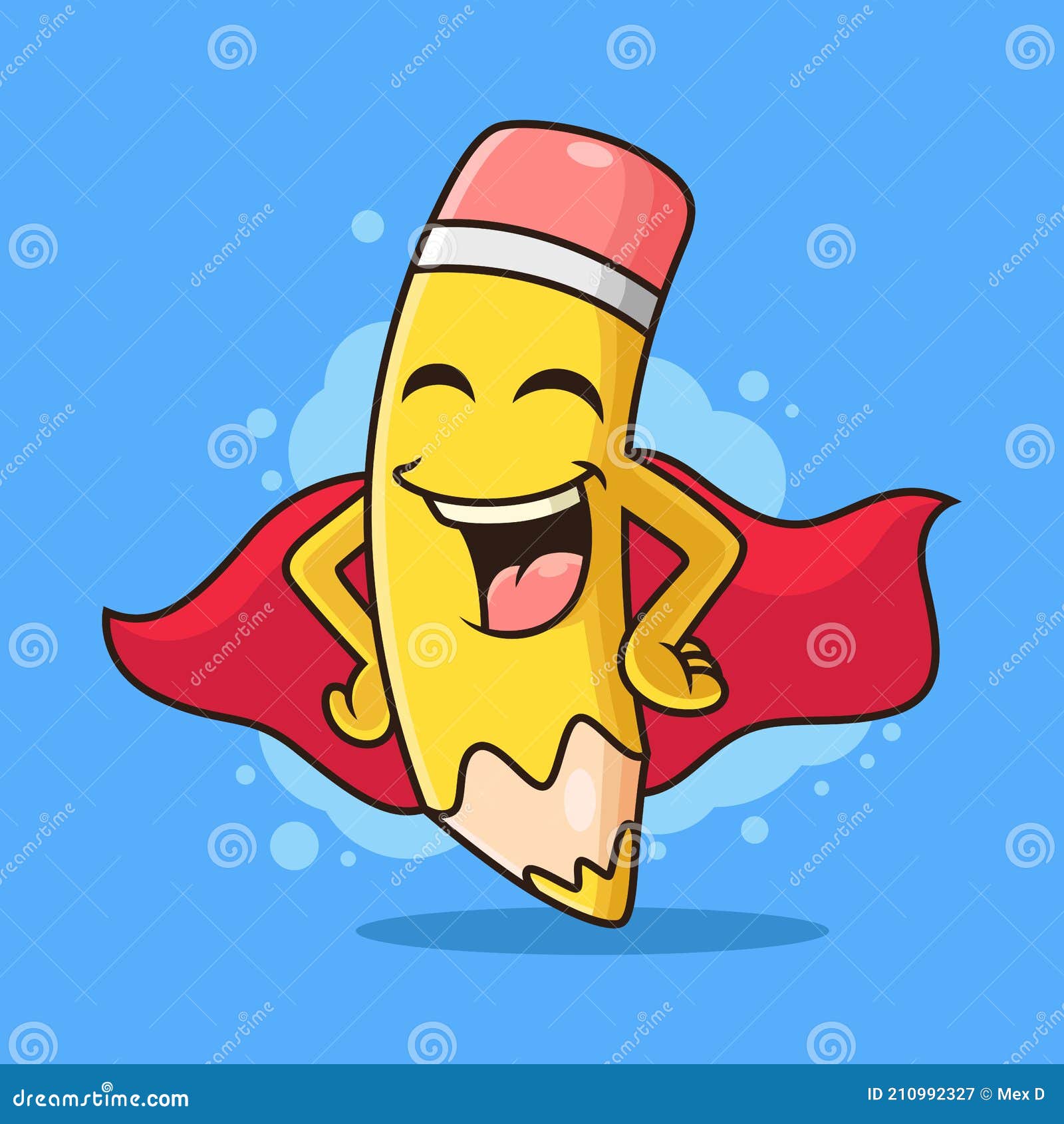 Super Big Pencil On White Background.3D Illustration. | CartoonDealer ...