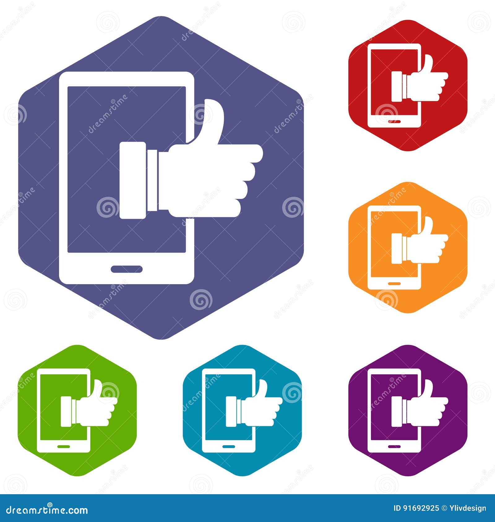 Super Phone Icons Set Hexagon Stock Vector - Illustration of contact ...