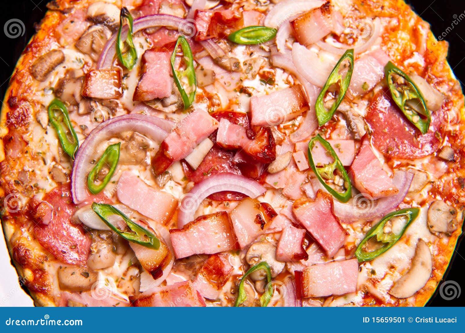 Super pizza stock image. Image of background, cheese - 15659501