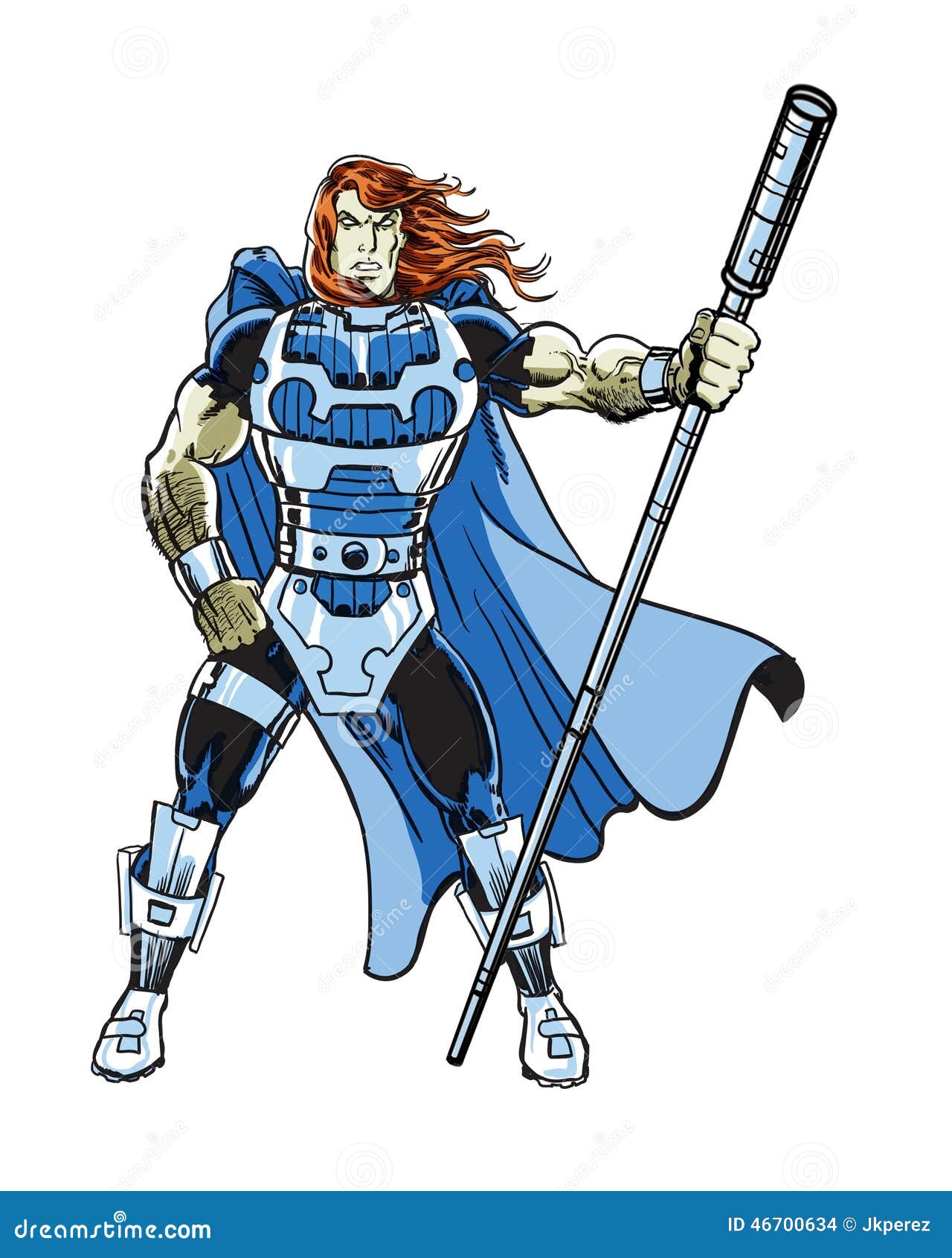 A Super Powered Cosmic Comic Book Hero Character Stock Illustration ...