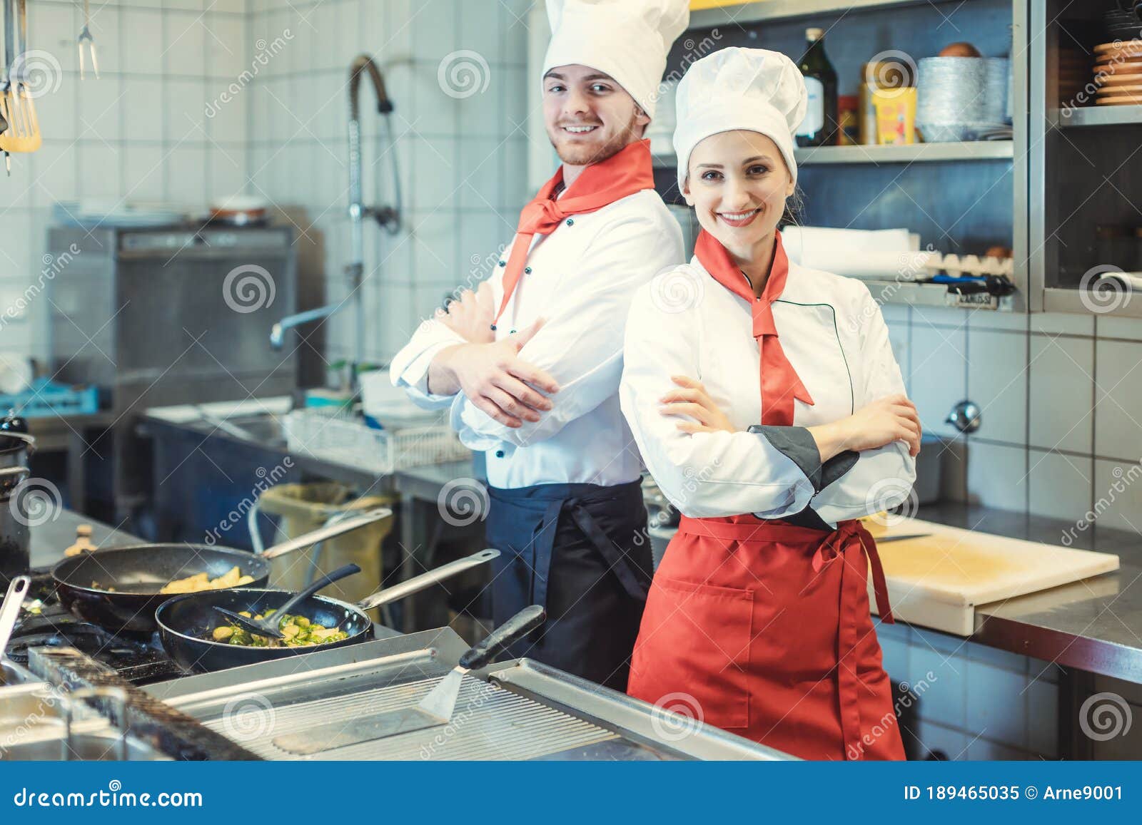Super Proud and Cool Chef Cooks in the Kitchen Posing for the Camera ...