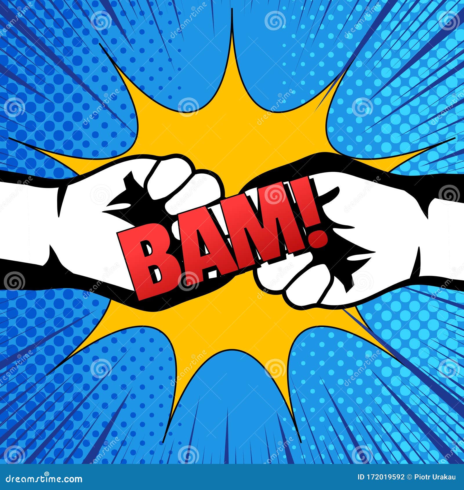 Super punch comic concept stock vector. Illustration of conflict ...