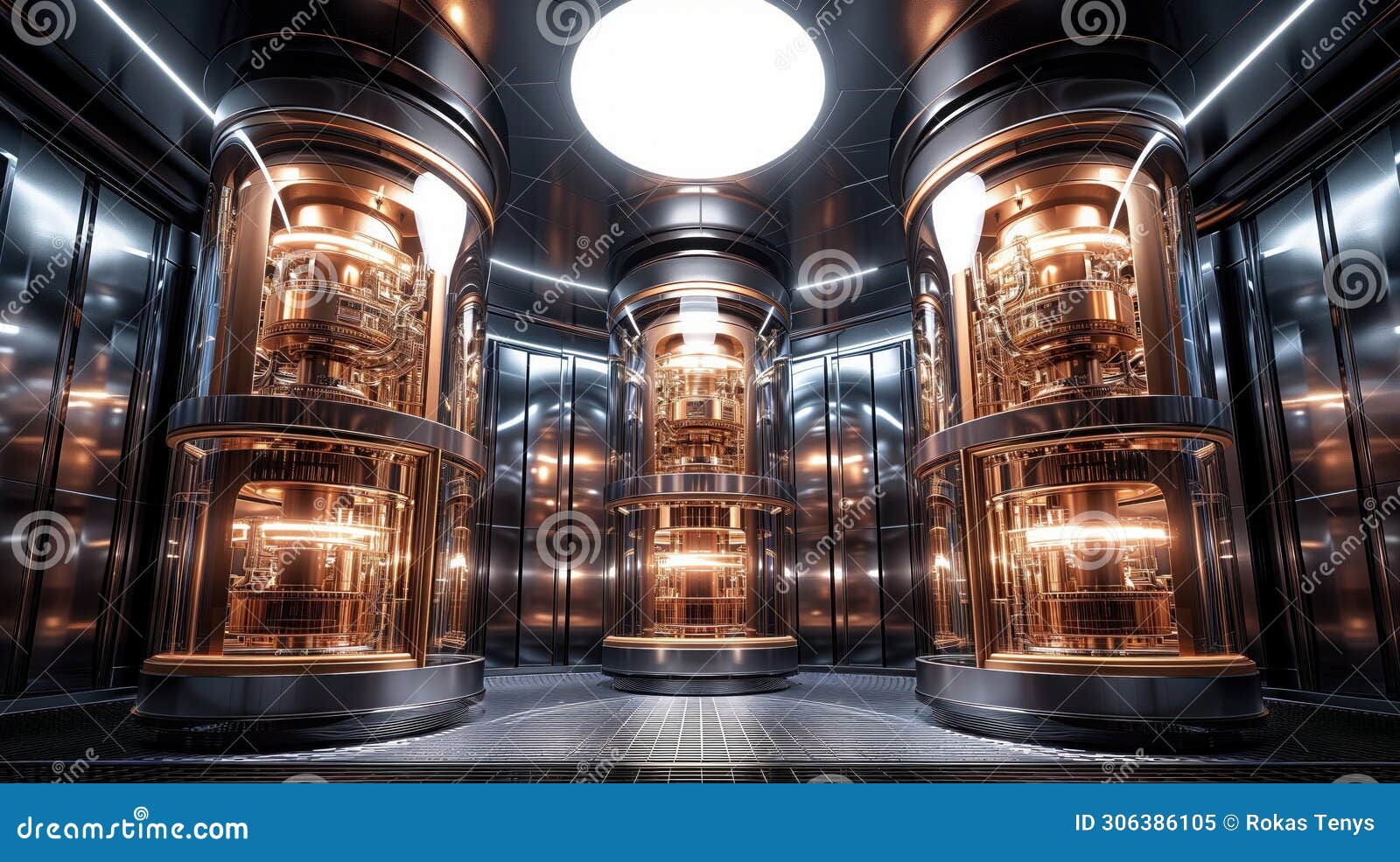 Super Quantum Computer in the Room Stock Image - Image of system ...