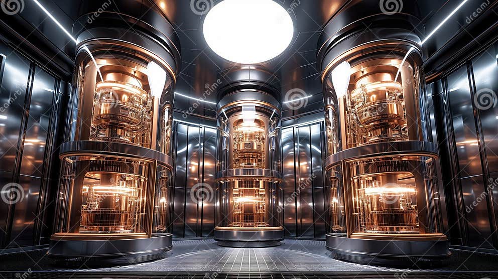 Super Quantum Computer in the Room Stock Image - Image of system ...