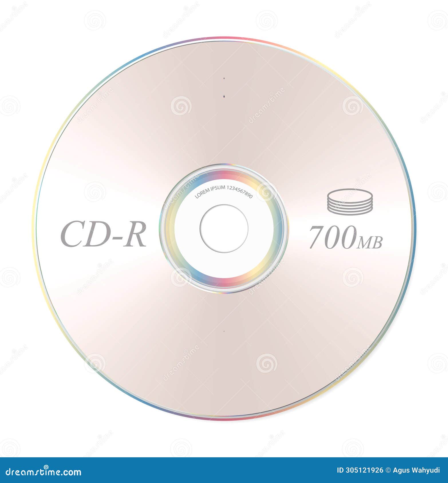 Super Realistic CD Disc Isolated. 3D Render. Stock Illustration ...