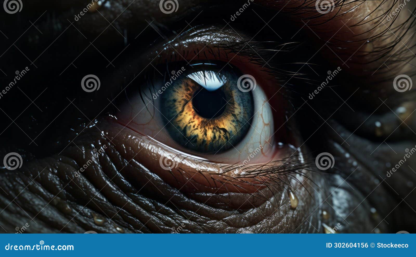 Super Realistic Chimp Eye: a Close-up Image in Cryengine Style Stock ...