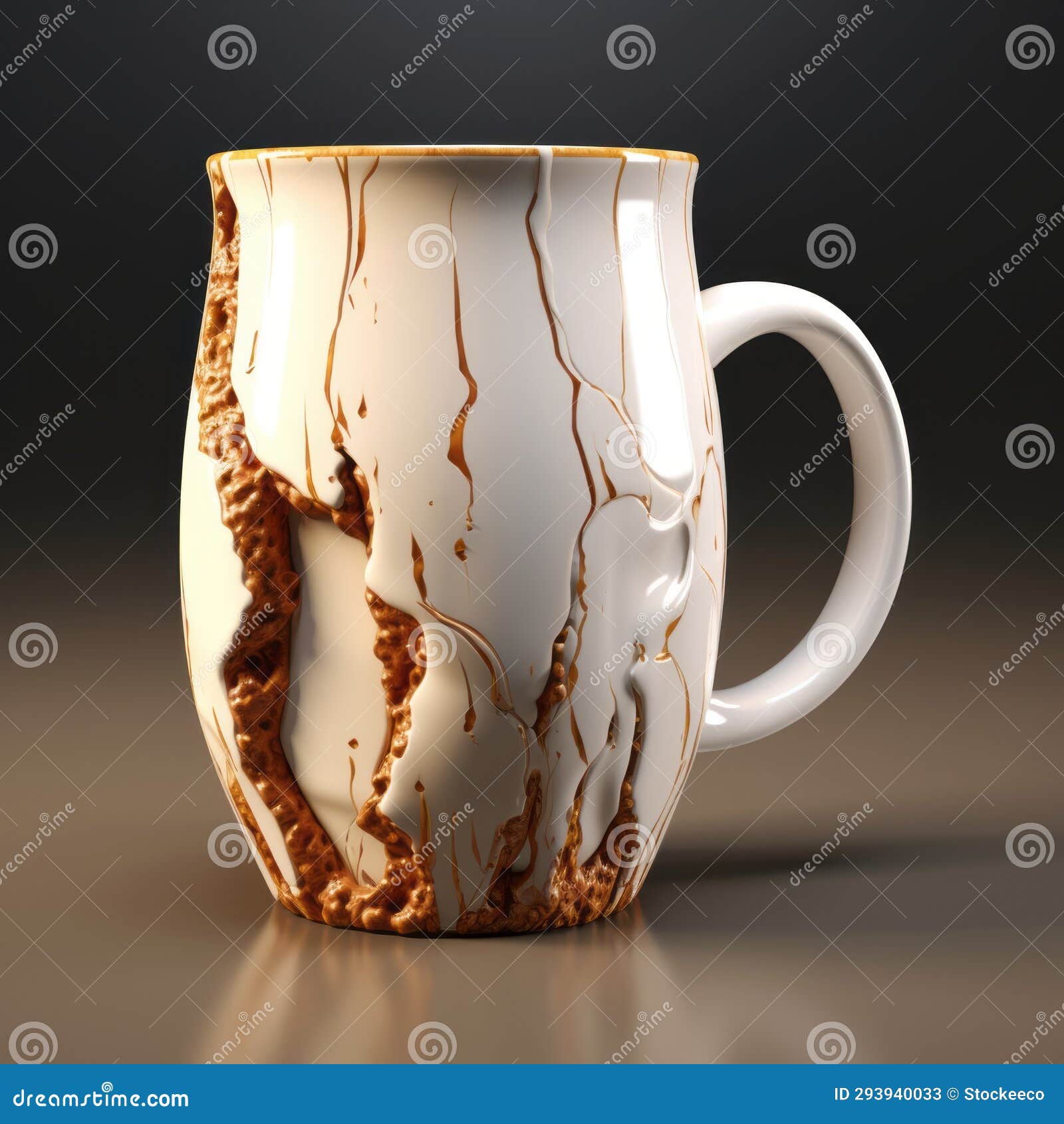 Super Realistic Cracked Coffee Mug 3d Object with Detailed Rendering ...