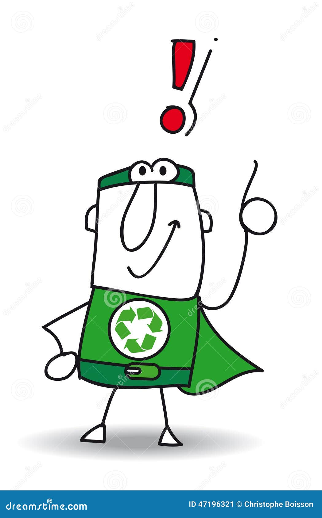 Super Recycling Hero Have a Solution Stock Vector - Illustration of ...