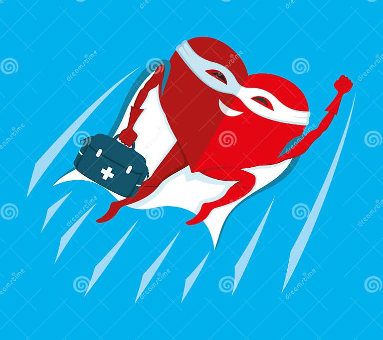 Super red heart. stock vector. Illustration of force - 91652664