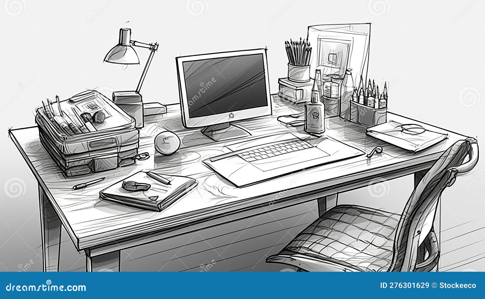 Super-resolution Semi-realistic Drawer Drawing Stock Photo ...