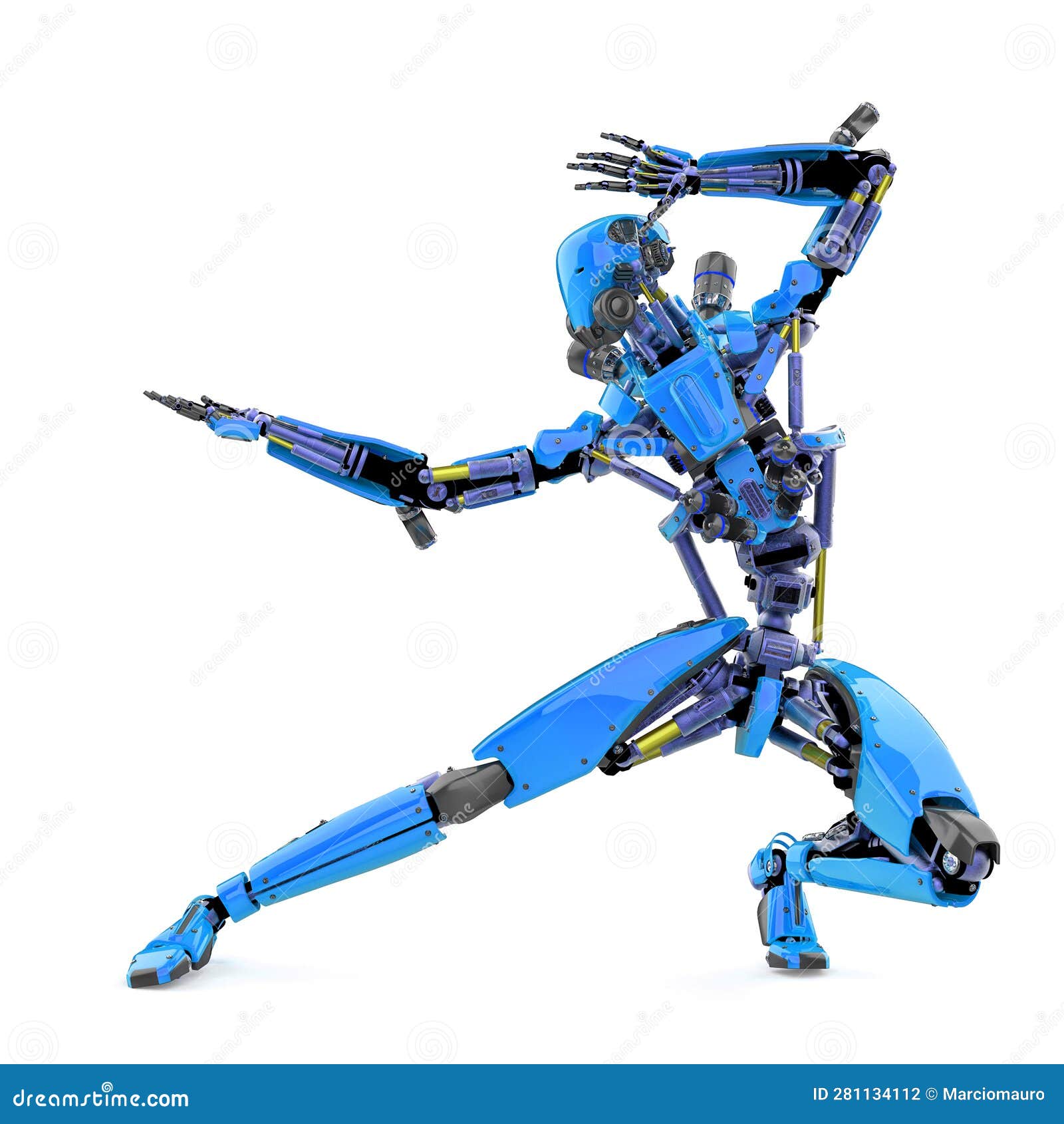 Super Robot in Karate Action Stock Illustration - Illustration of comic ...