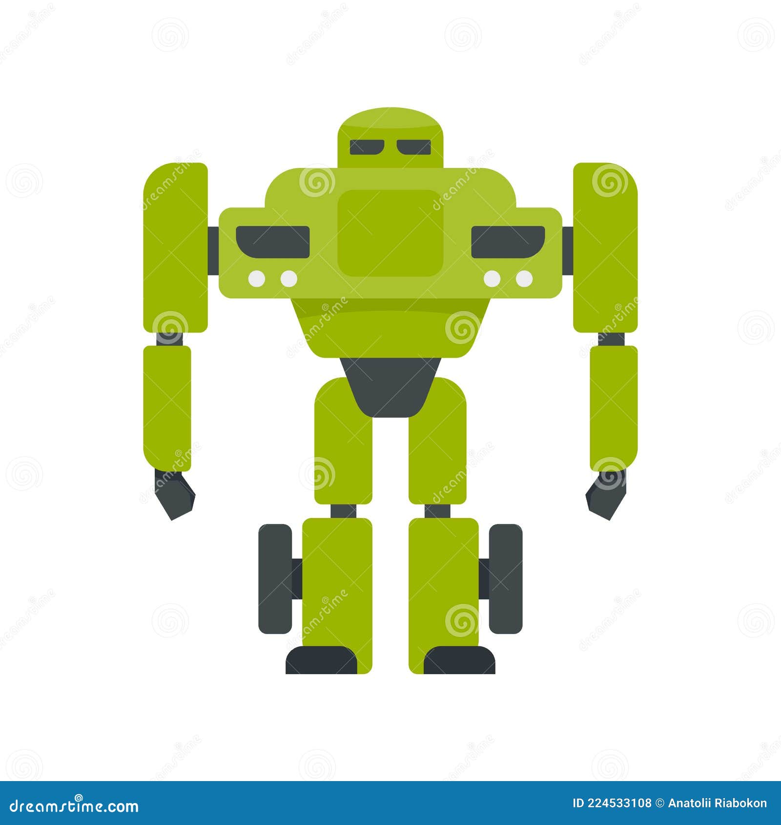 Super Robot Transformer Icon Flat Isolated Vector Stock Vector ...