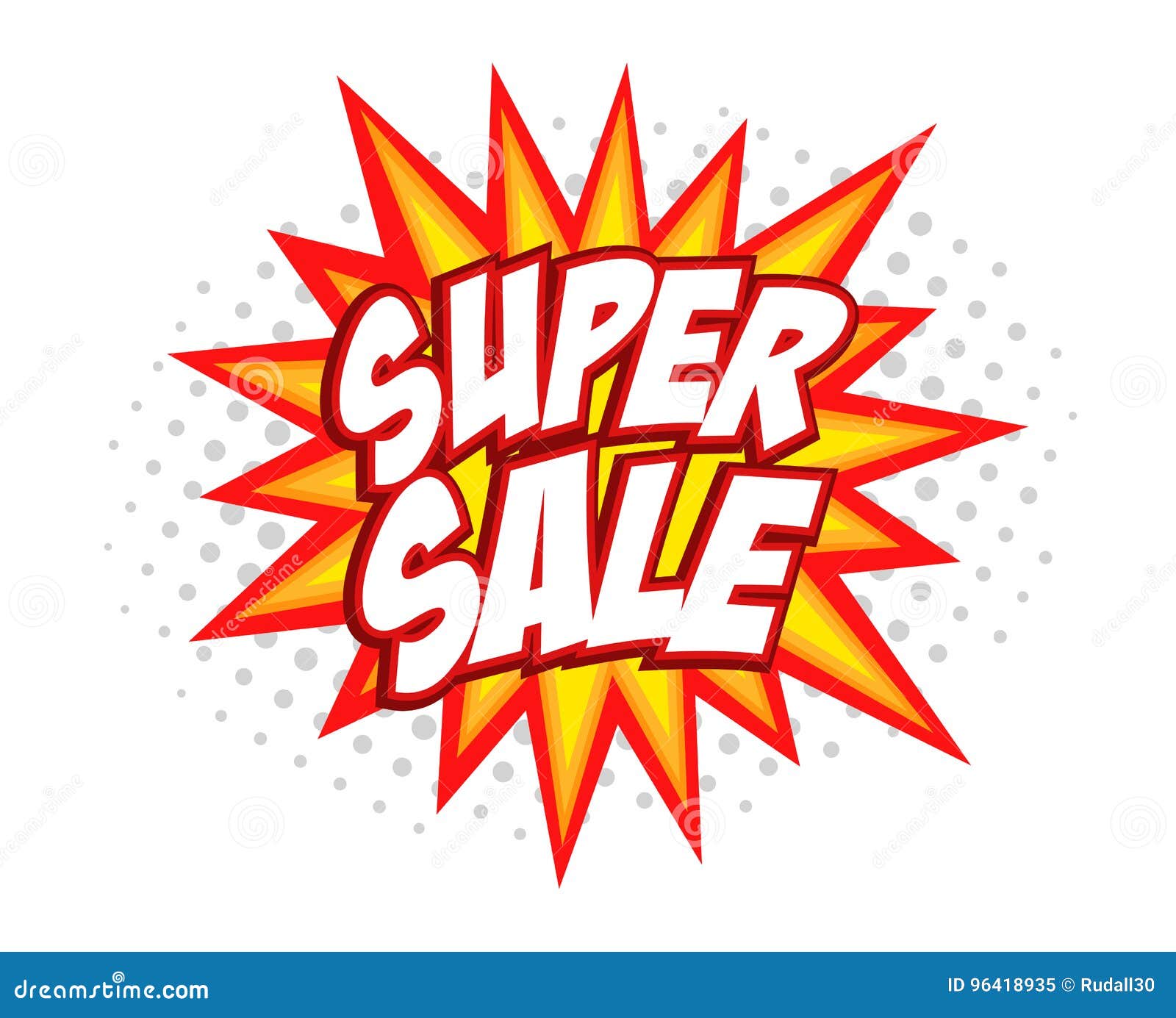 Super sale comic splash stock vector. Illustration of burst - 96418935