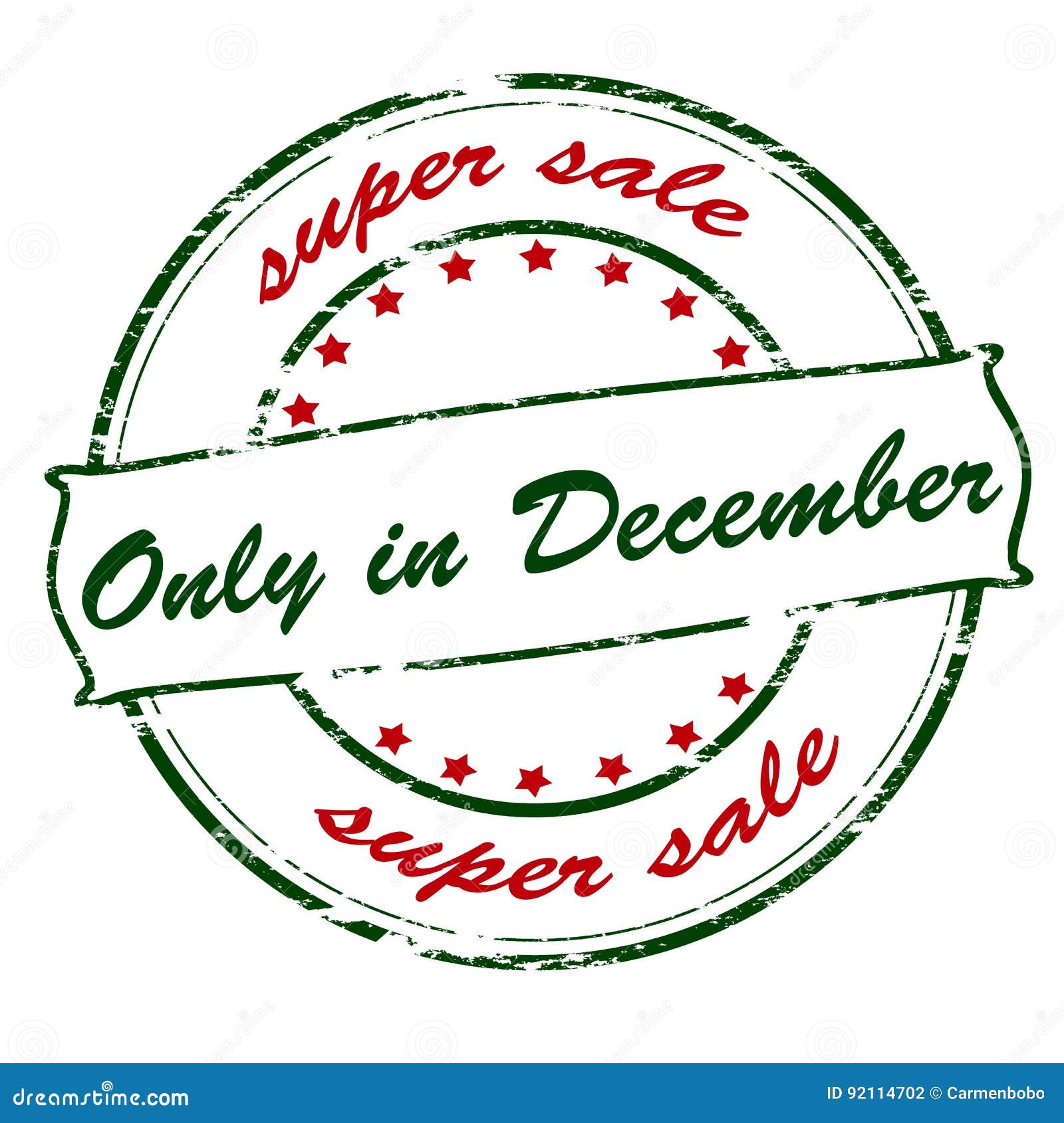 Super Sale only in December Stock Illustration - Illustration of sign ...