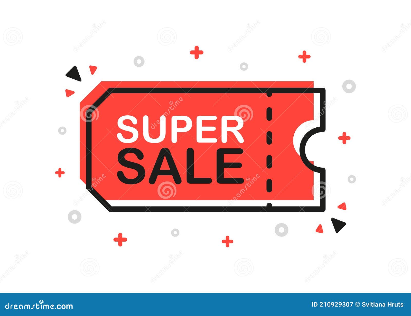 Super Sale, Promo Code, Coupon Code Banner in Flat Design on White ...