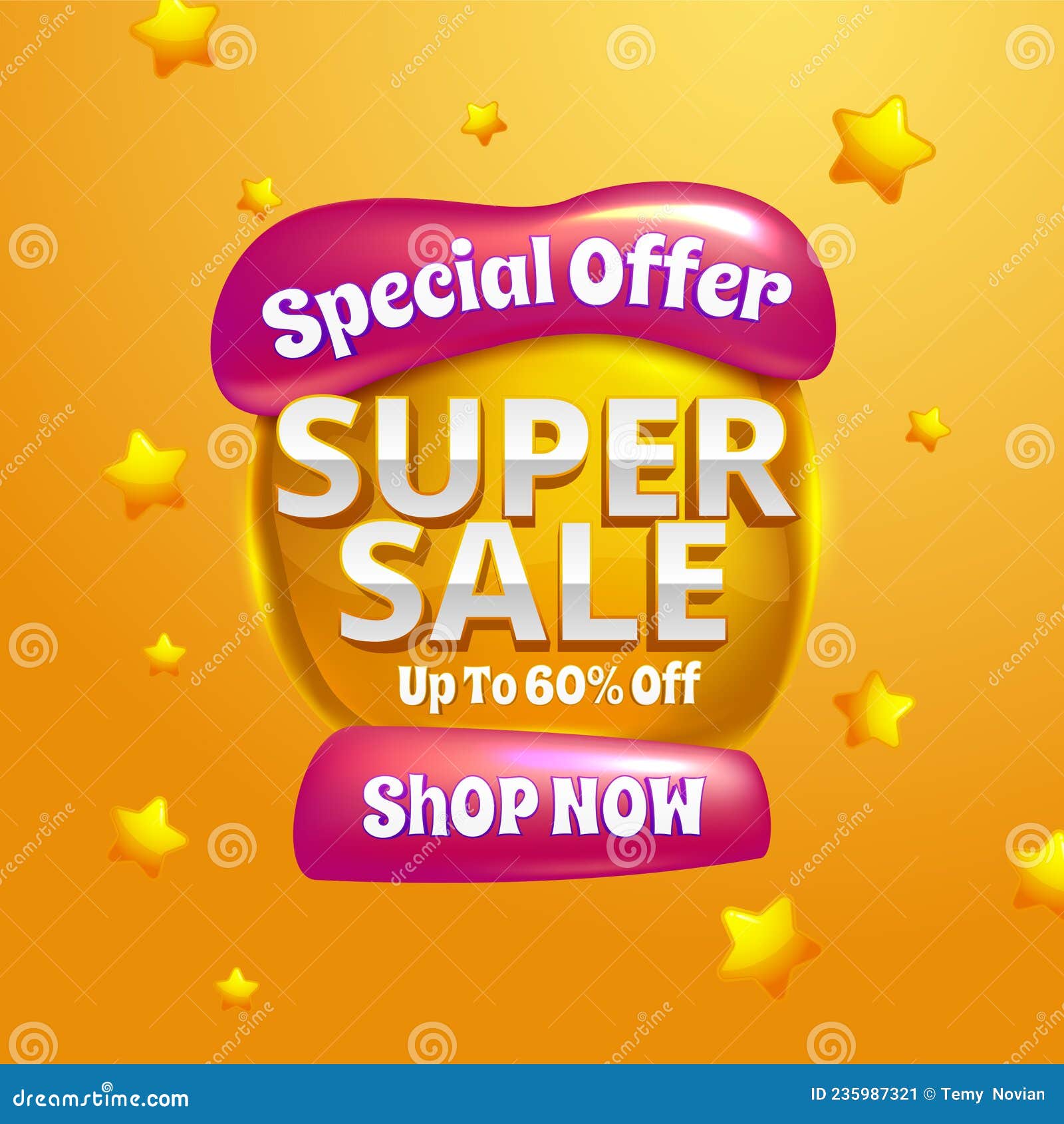 Super Sale Special Offer Banner Template Stock Vector Illustration Of
