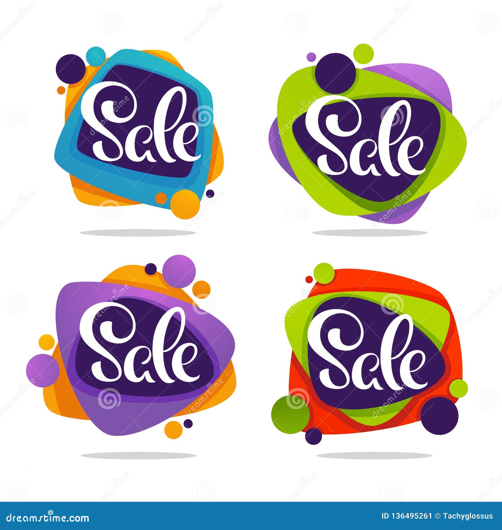 Super Sale, Vector Collection of Bright Discount Bubble Tags Stock ...