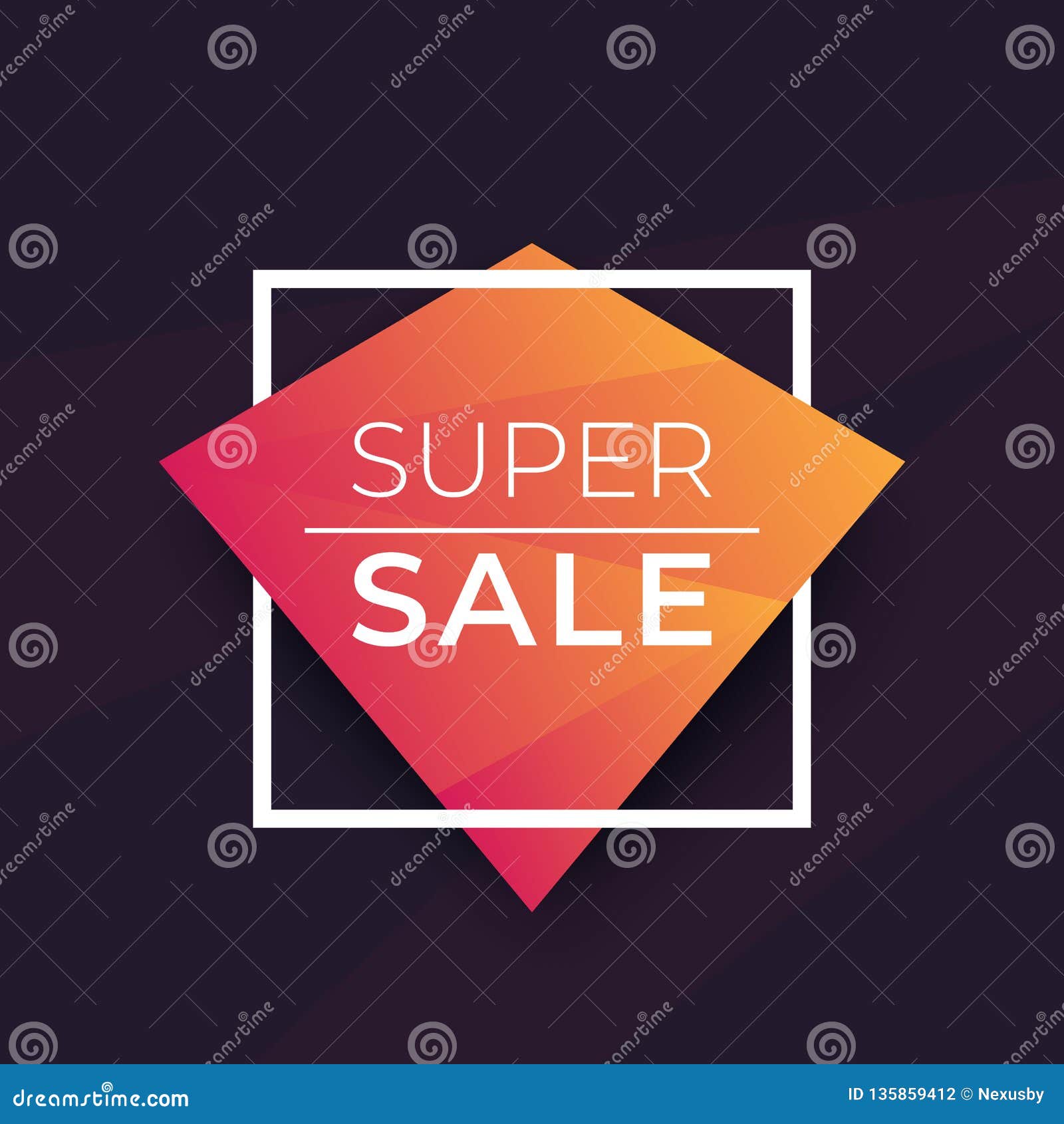 Super Sale Vector Modern Banner Stock Vector - Illustration of super ...