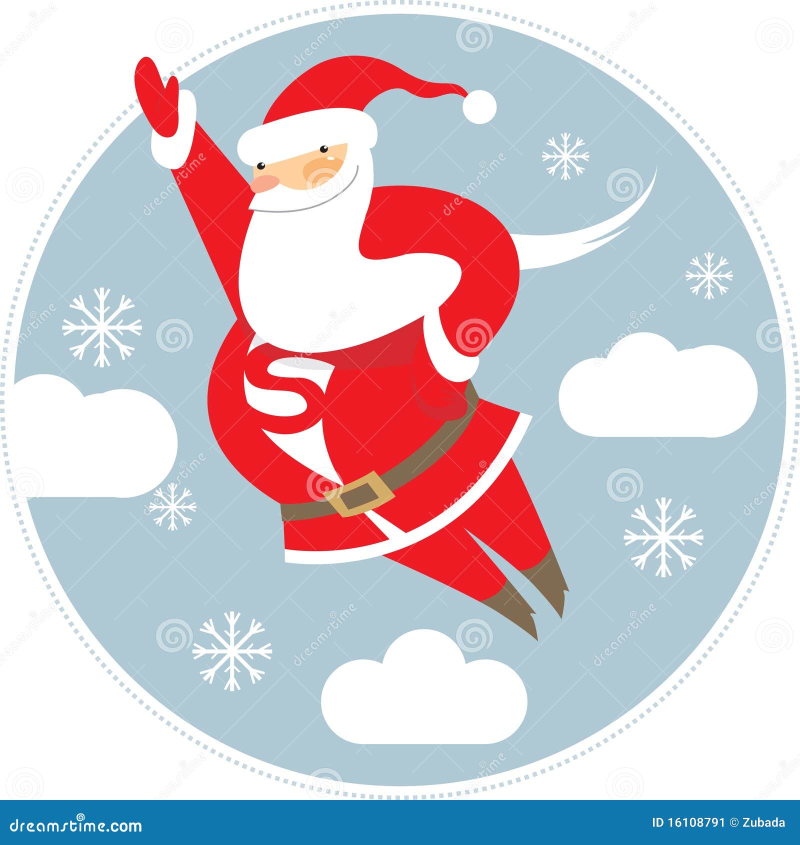 Super Santa stock vector. Illustration of nick, xmas - 16108791