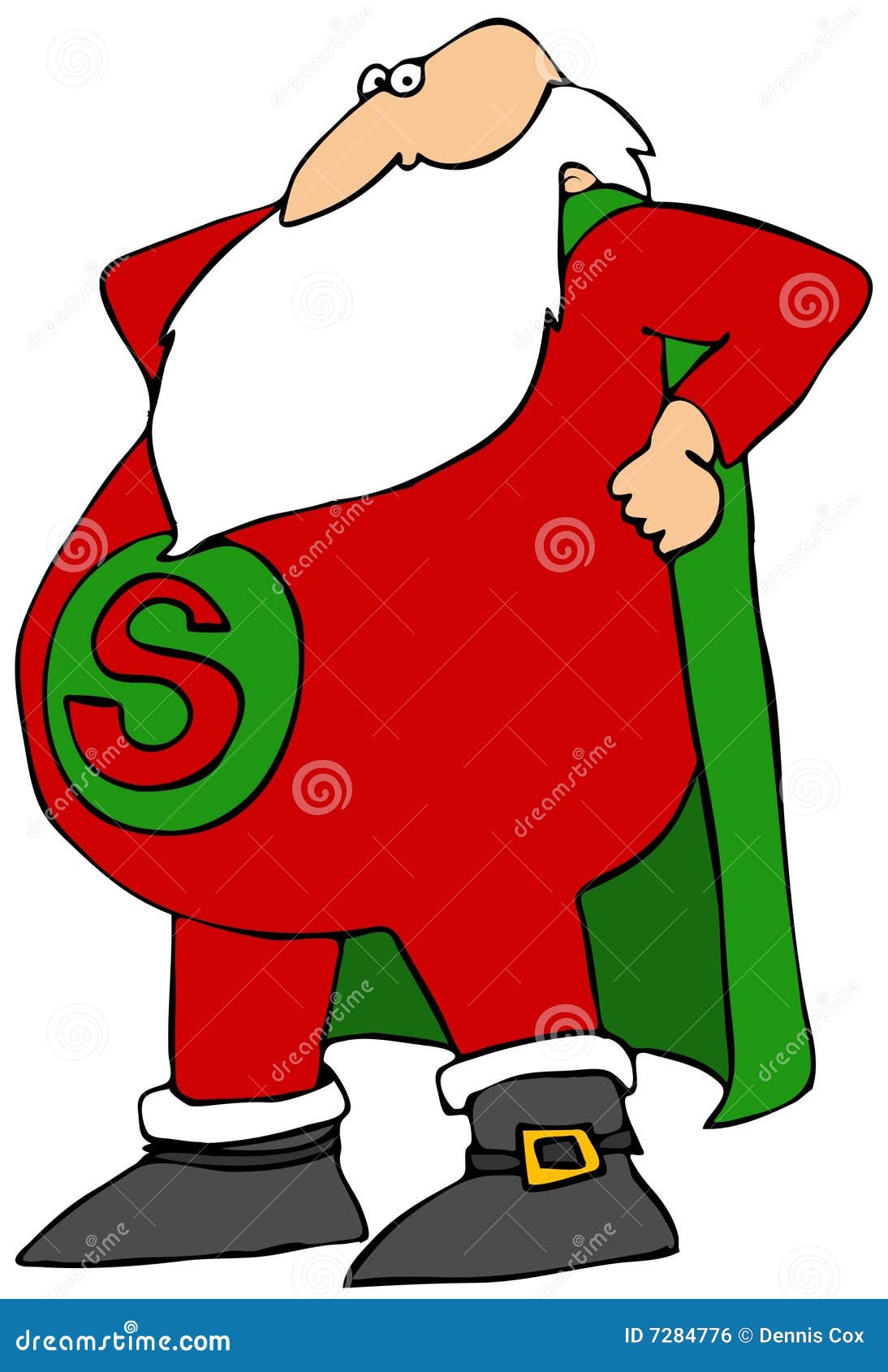 Super Santa stock illustration. Illustration of cartoon - 7284776