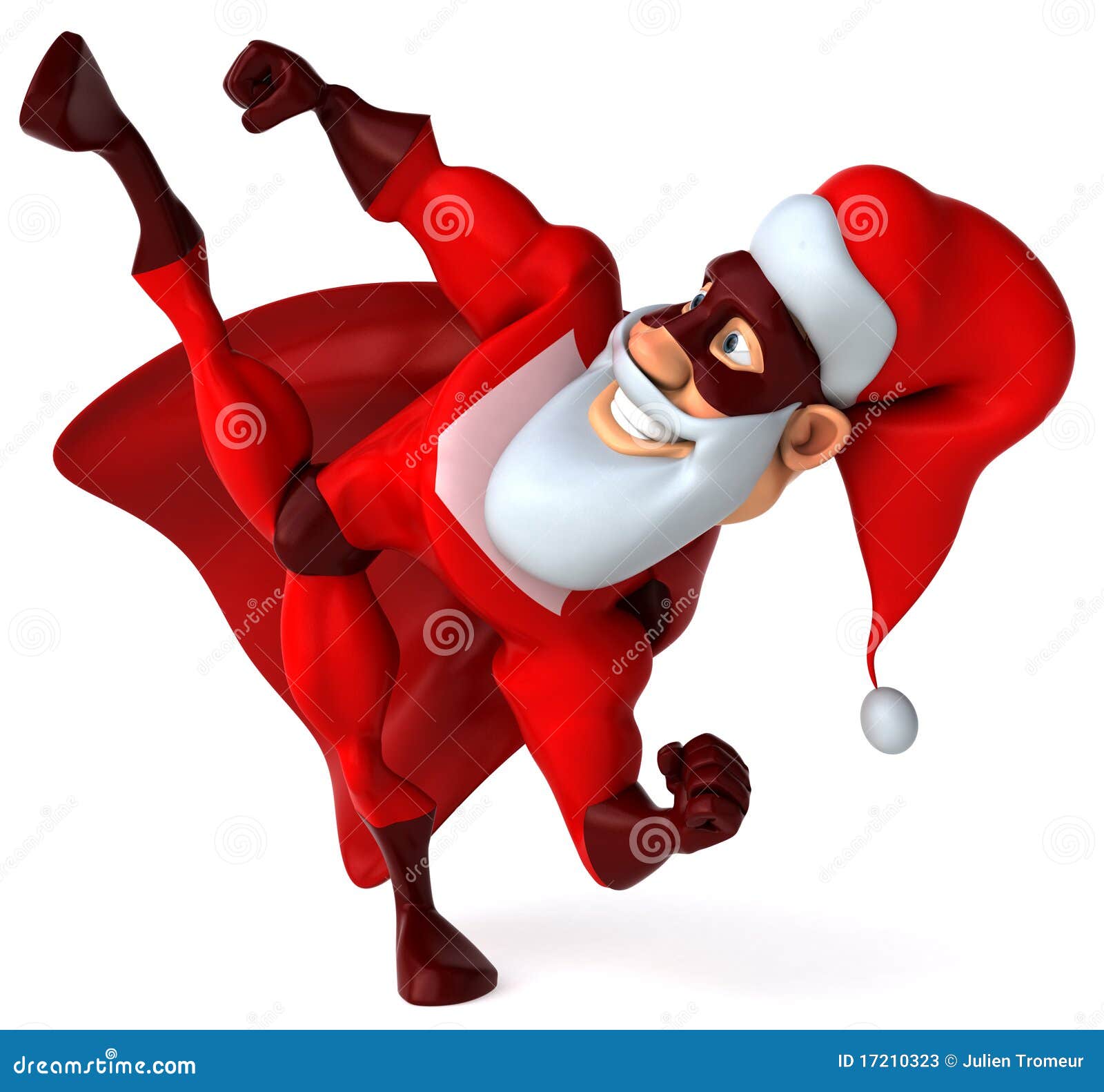 Super Santa Claus stock illustration. Illustration of exercise - 17210323