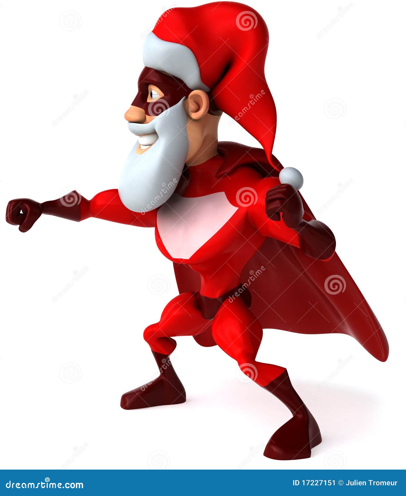 Super Santa Claus stock illustration. Illustration of muscle - 17227151