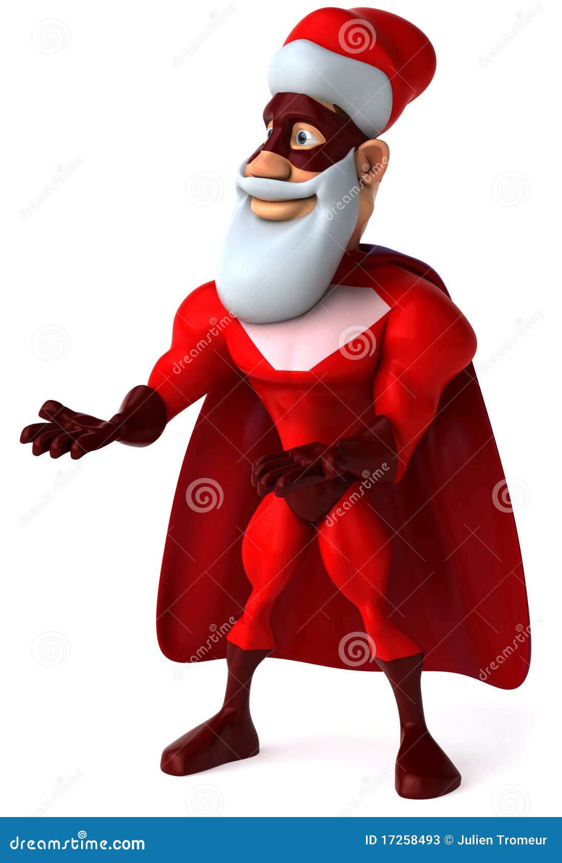 Super Santa Claus stock illustration. Illustration of smiling - 17258493