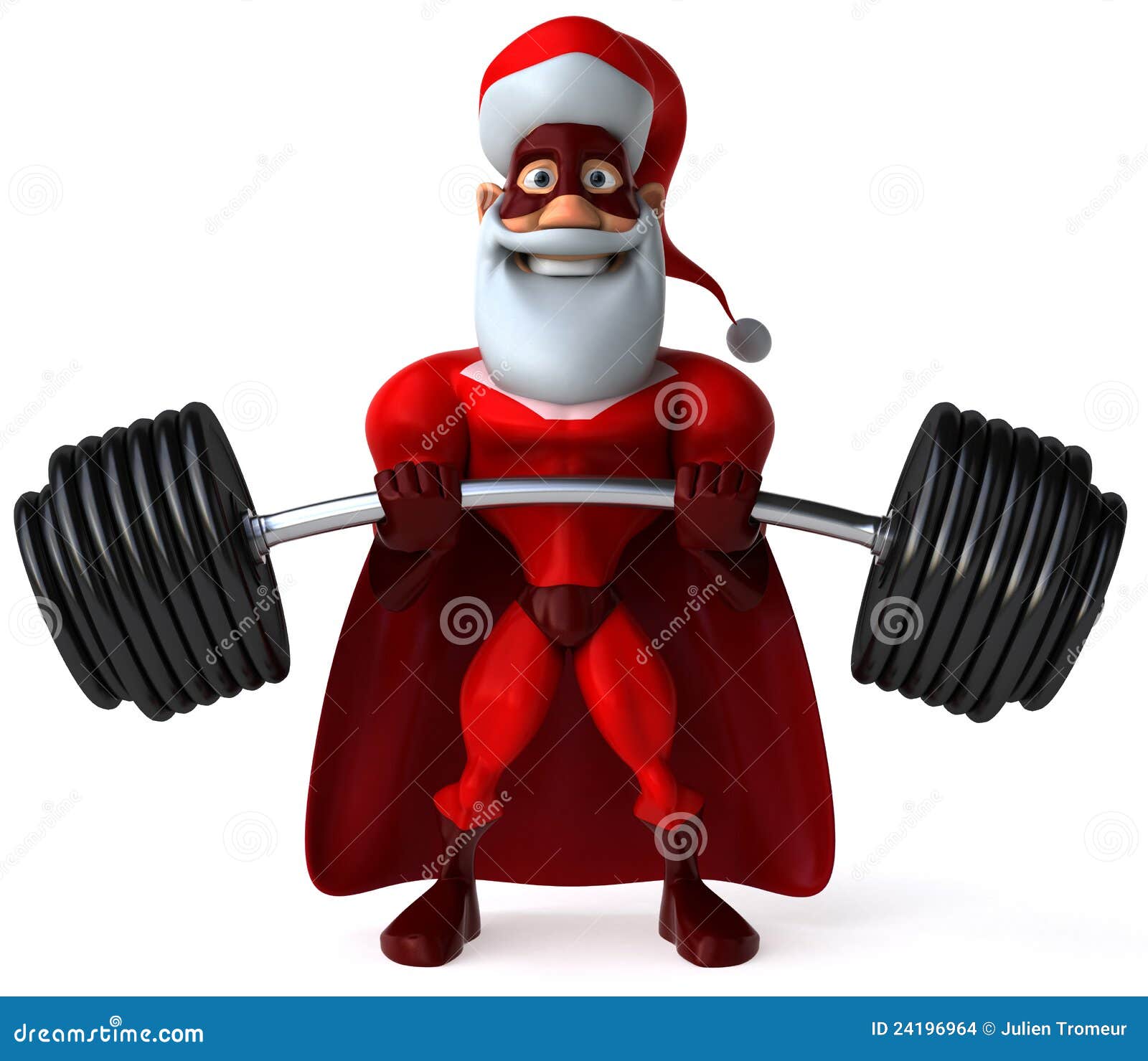 Super Santa Claus stock illustration. Illustration of strength - 24196964