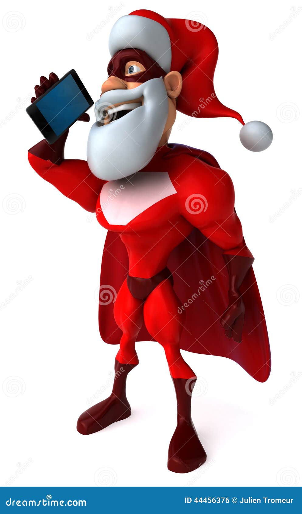 Super santa claus stock illustration. Illustration of phone - 44456376