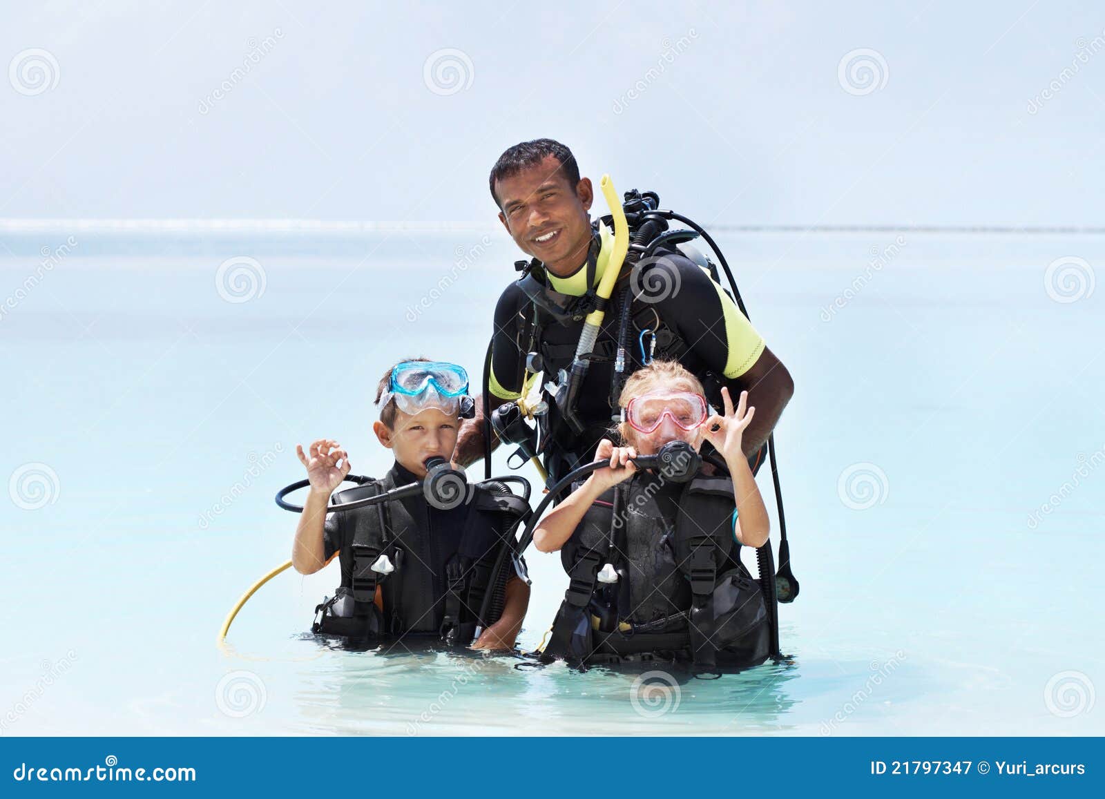 Super scuba fun stock image. Image of person, cute, pretty - 21797347