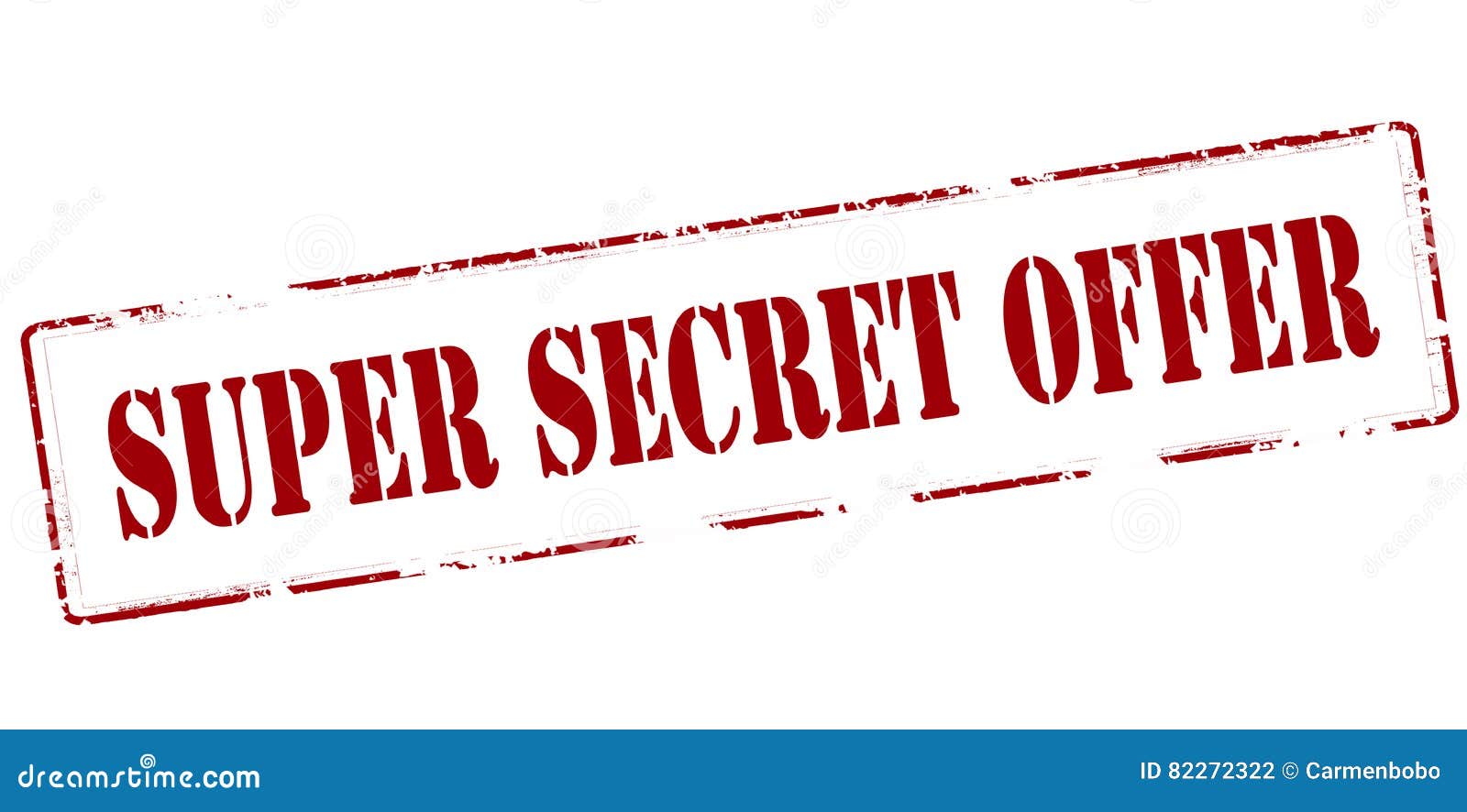 Super secret offer stock illustration. Illustration of rubber - 82272322