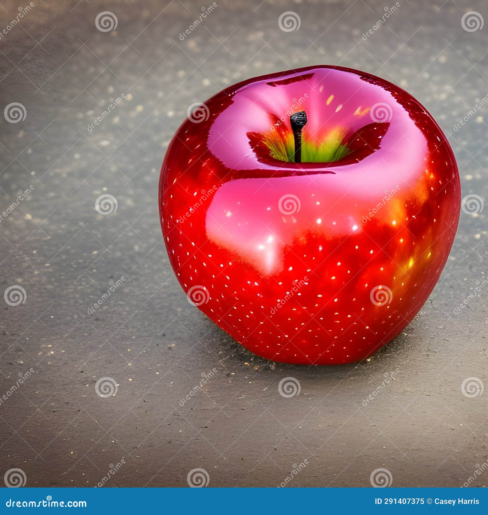 Super shiny red apple stock illustration. Illustration of super - 291407375