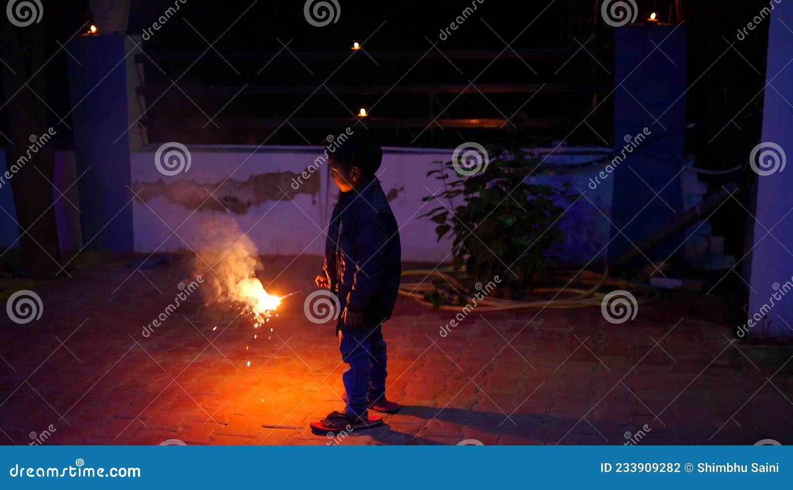 Super Slow Motion Shot of Lighting a Spinning Firecracker. Firecrackers ...