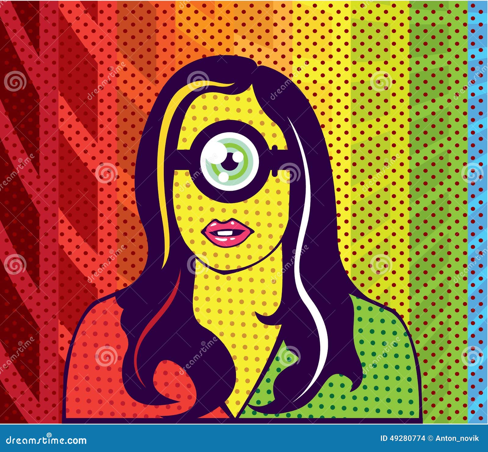 Super Smart Alien Nerd Pop Art Stock Vector - Illustration of naive ...