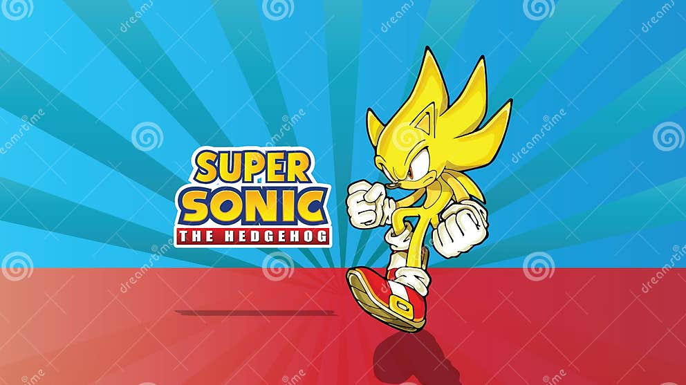 Super Sonic the Hedgehog. Game Character Editorial Stock Image ...