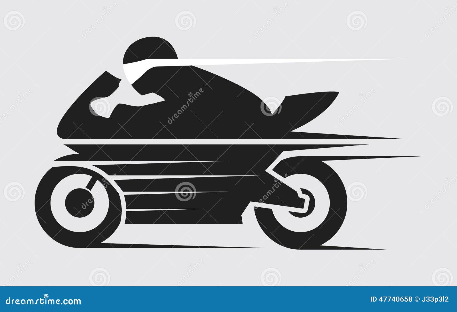 Super Speed Motorcycle stock vector. Illustration of super - 47740658