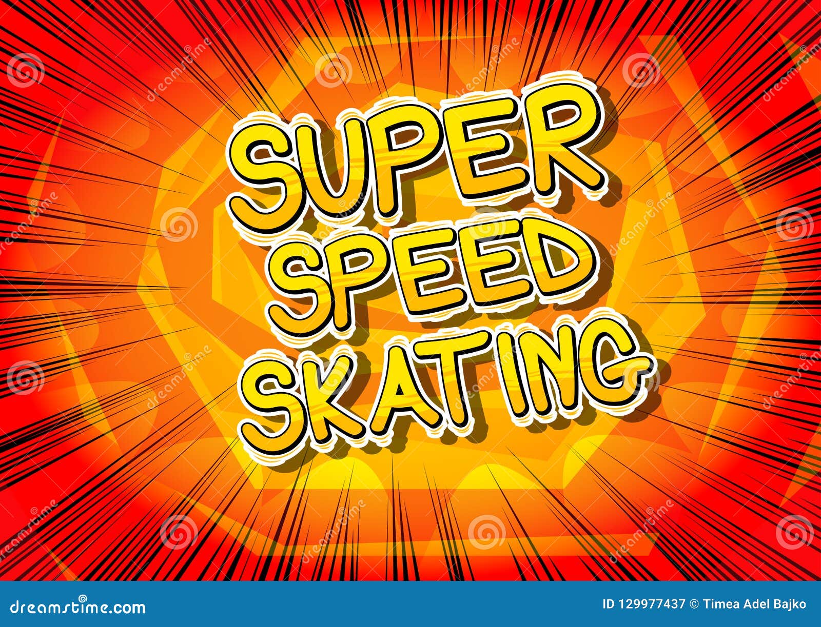 Super Speed Skating - Comic Book Style Words. Stock Vector ...