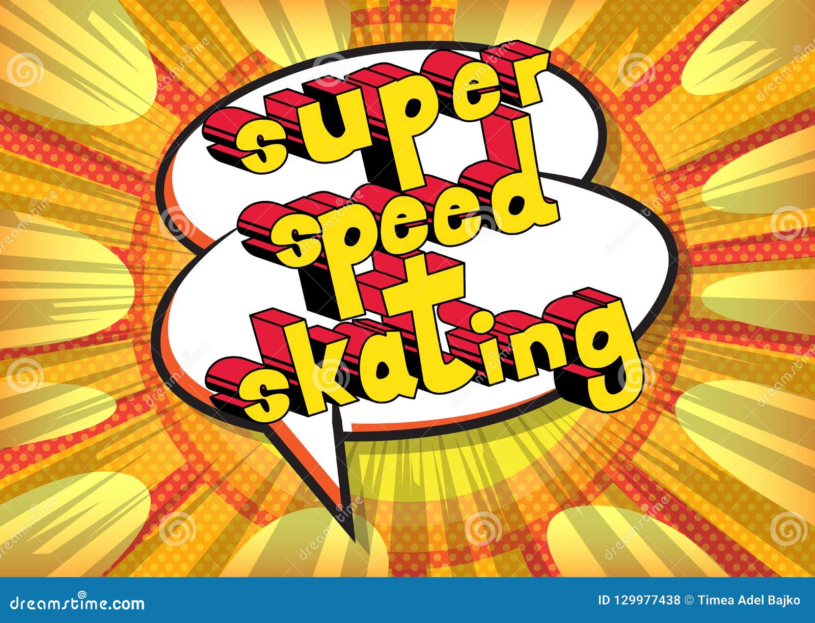 Super Speed Skating - Comic Book Style Words. Stock Vector ...