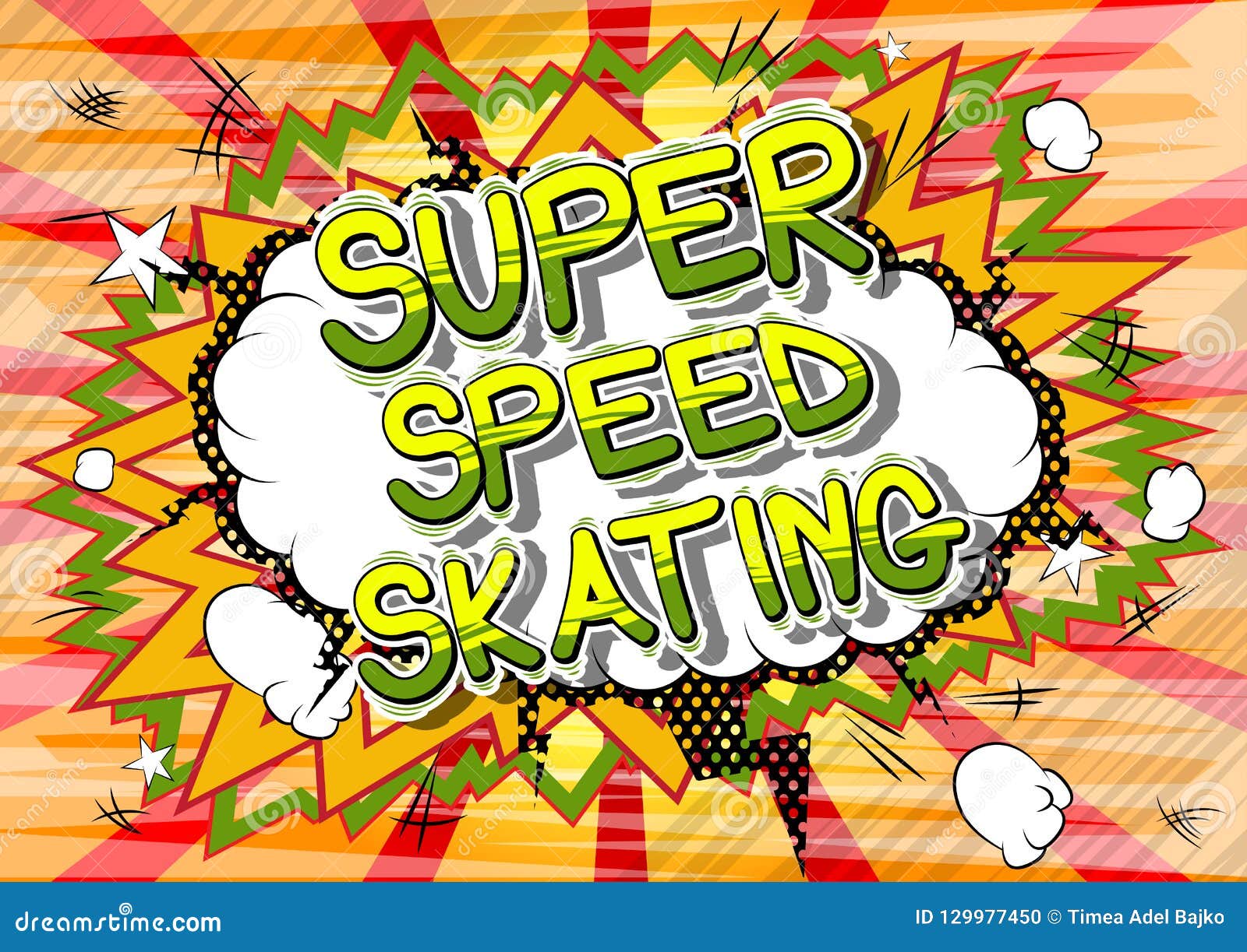 Super Speed Skating - Comic Book Style Words. Stock Vector ...
